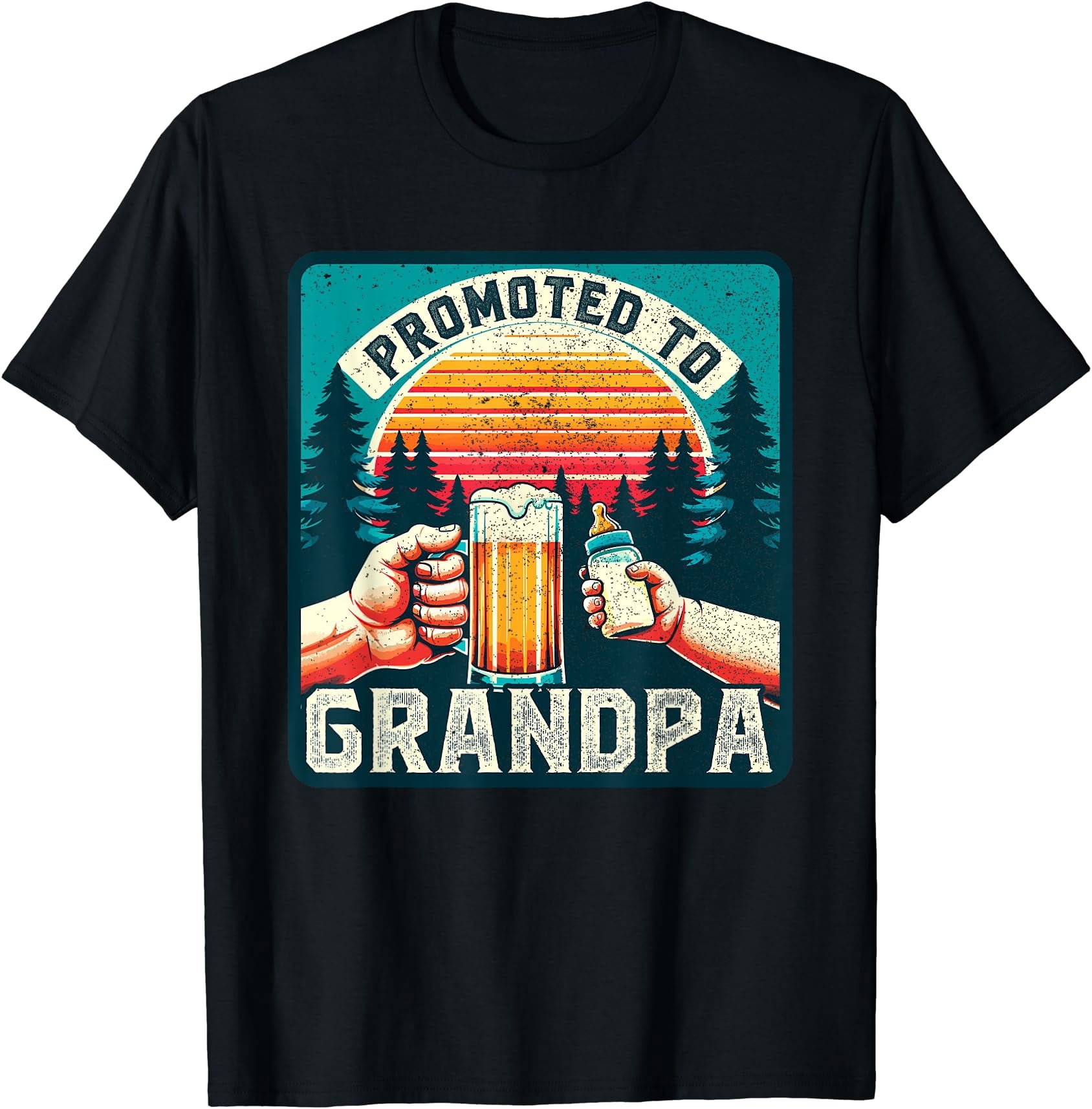 Expecting Grandfather Promoted To Grandpa Design T-Shirt New Future ...