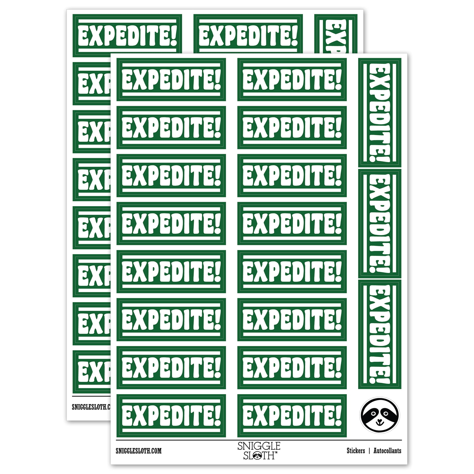 Expedite Bold Express Mail ASAP Sticker Set - Dark Green - Gloss Finish ...