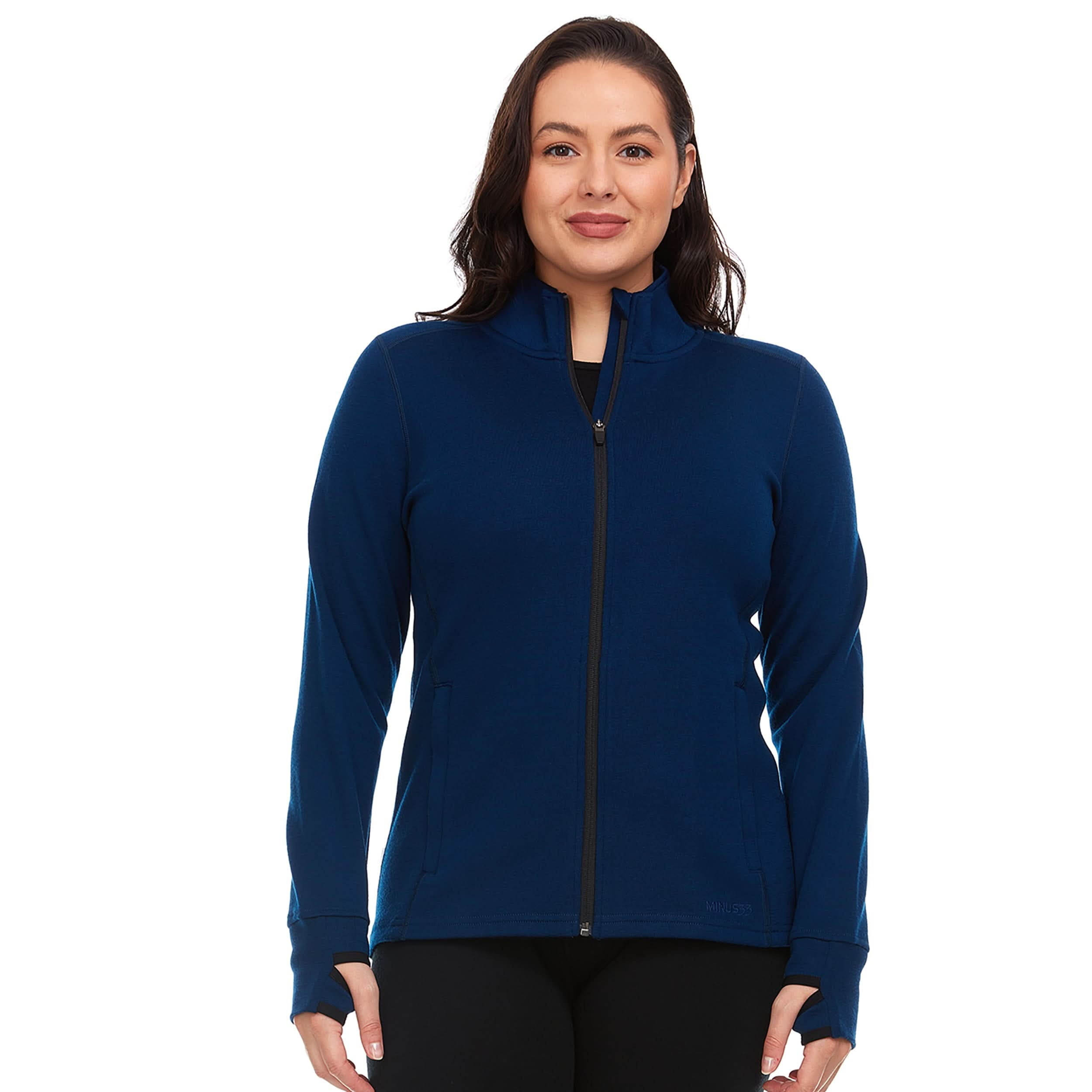 Heavyweight Women's Wool Full Zip Merino Ponte Layer, Insulating ...
