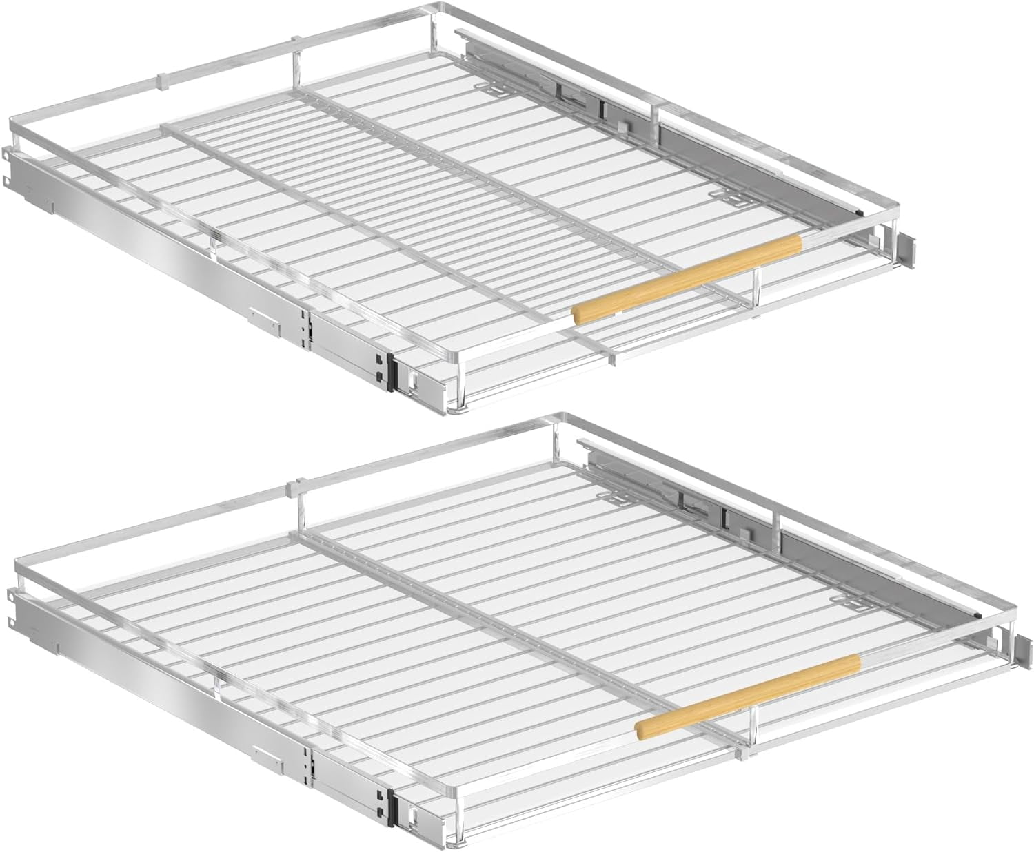 Expendable Pull Out Cabinet Organizer Heavy Duty Bottom Mounted Slide ...