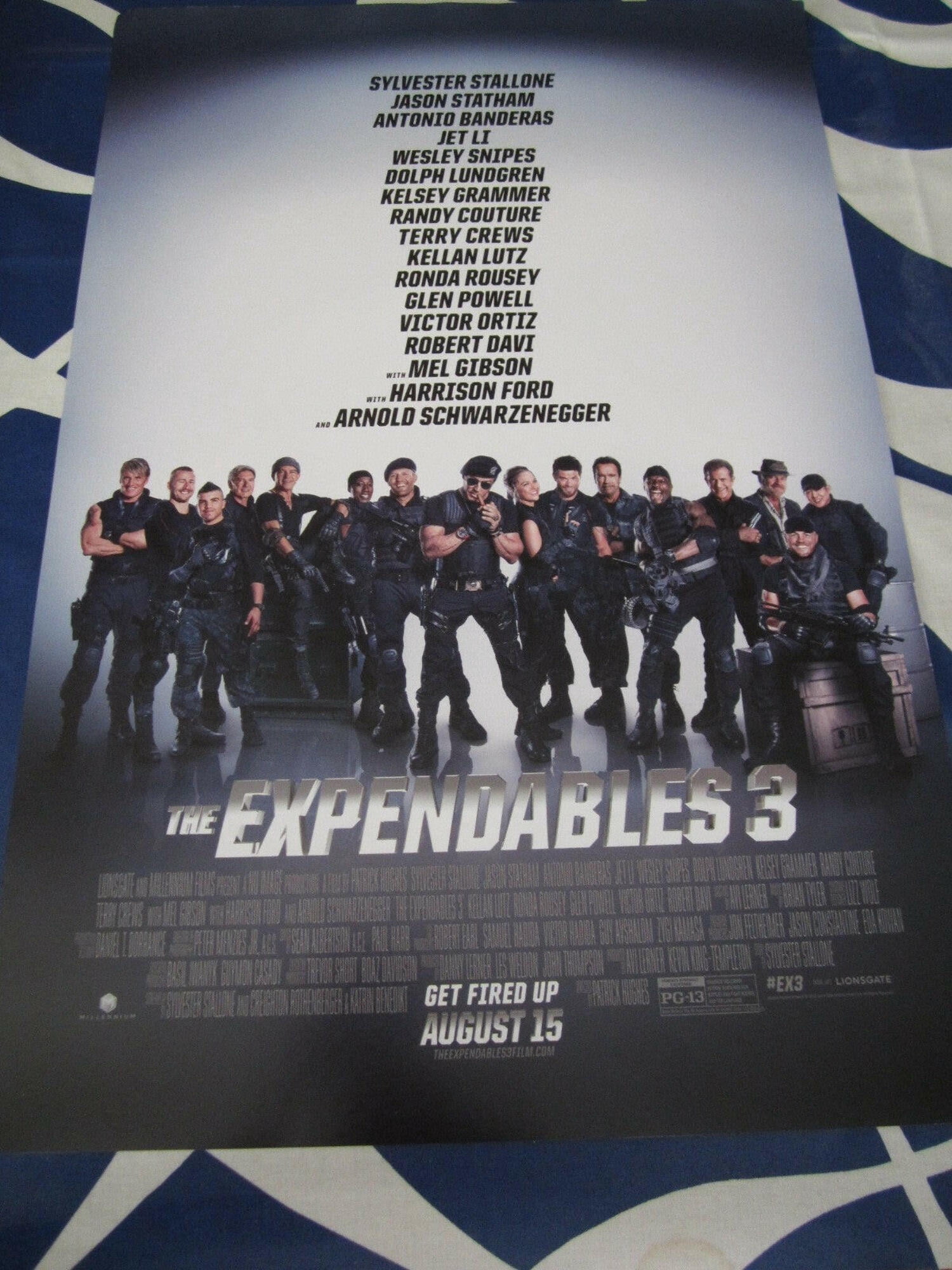 Expendables 3 cast mini 13x20 inch movie poster - Walmart.com