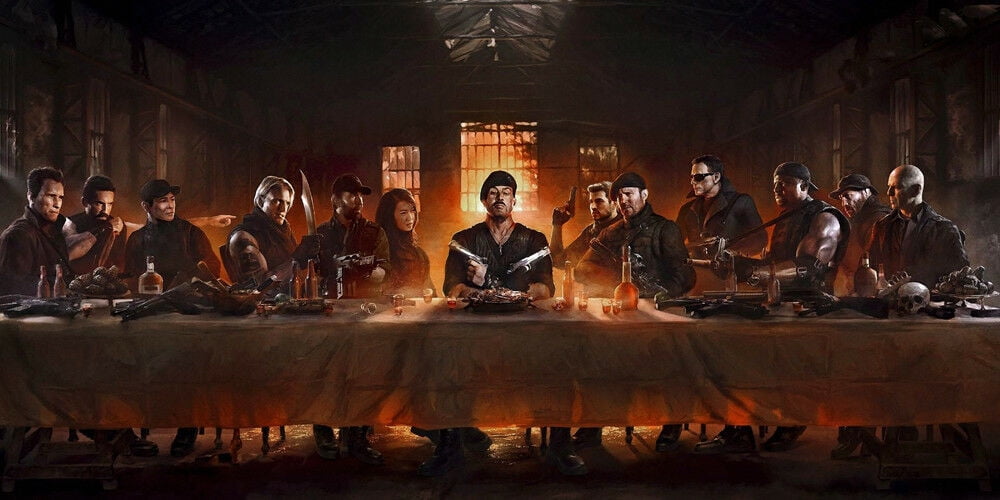 Expendables Last Supper - Canvas OR Print Wall Art - Walmart.com