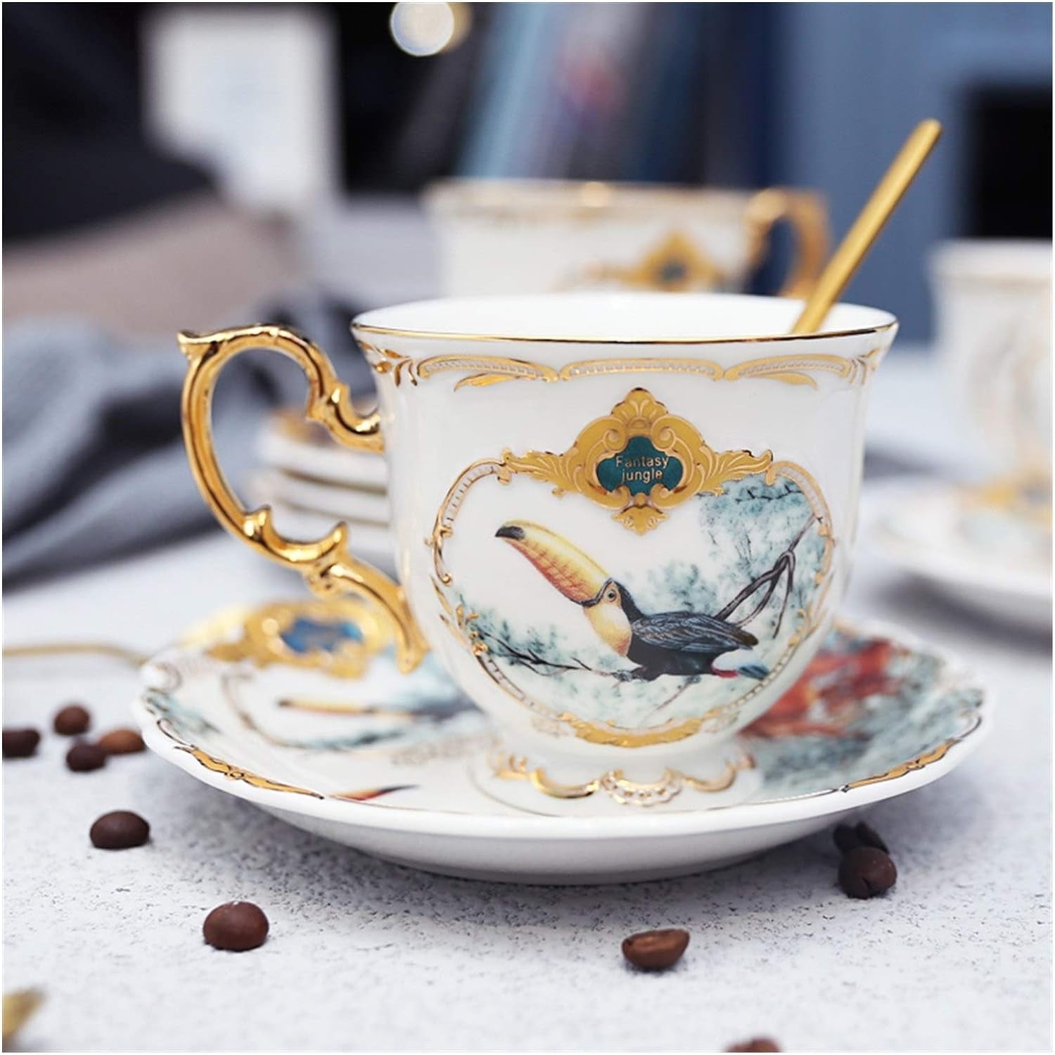 Experience a Luxurious Tea Time with this Exquisite Elegant Gold Bone ...