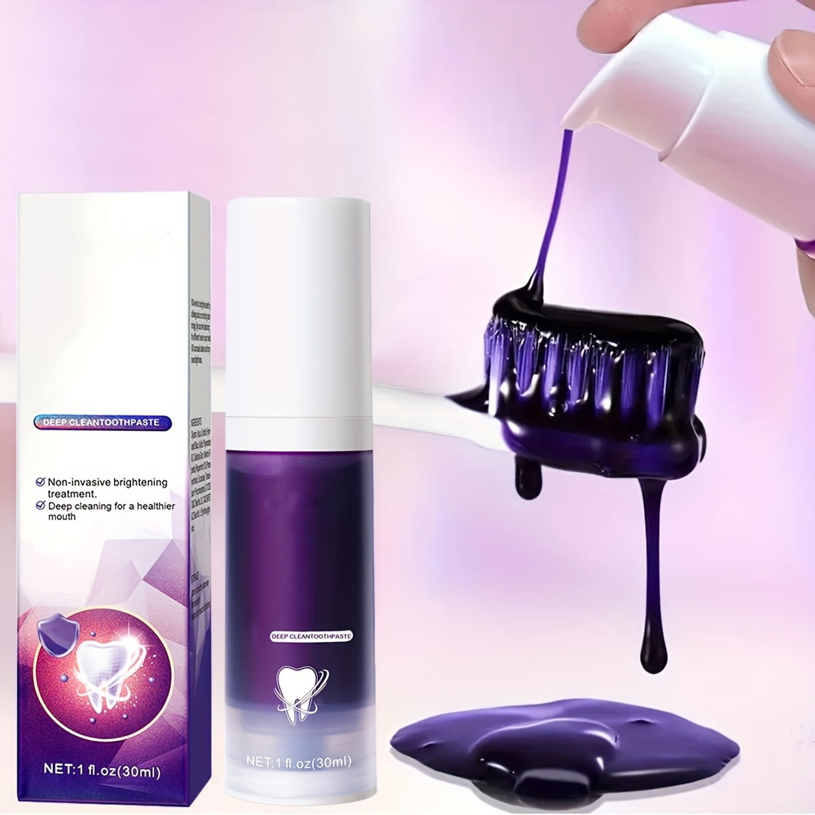 Sumllary Experience The Teeth With Purple Toothpaste Say Goodbye To ...