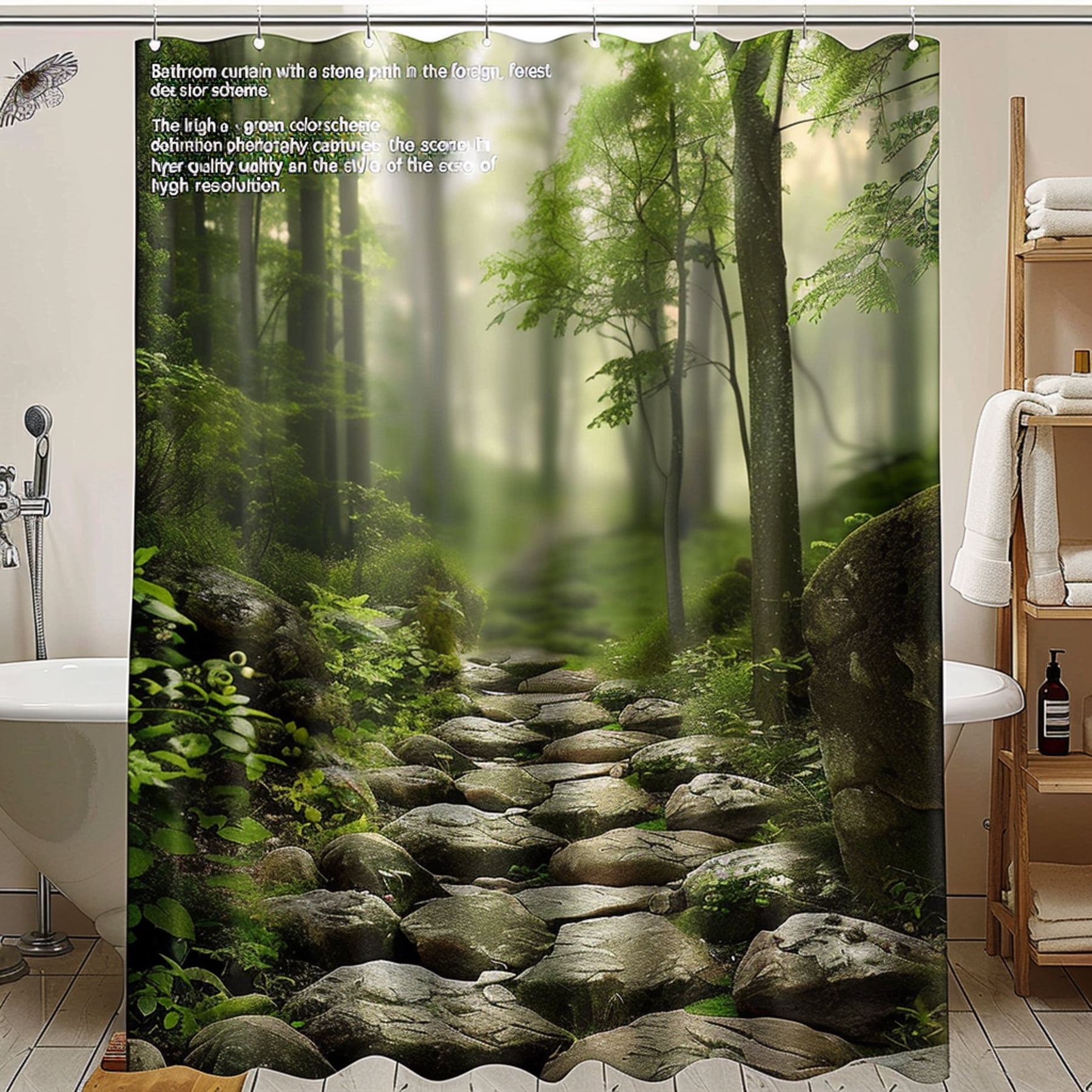Experience the Serenity of Nature with our Forest Stone Path Shower ...