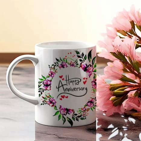 The Expert Art Happy Anniversary Printed Coffee Mug Gift Happy Wedding ...