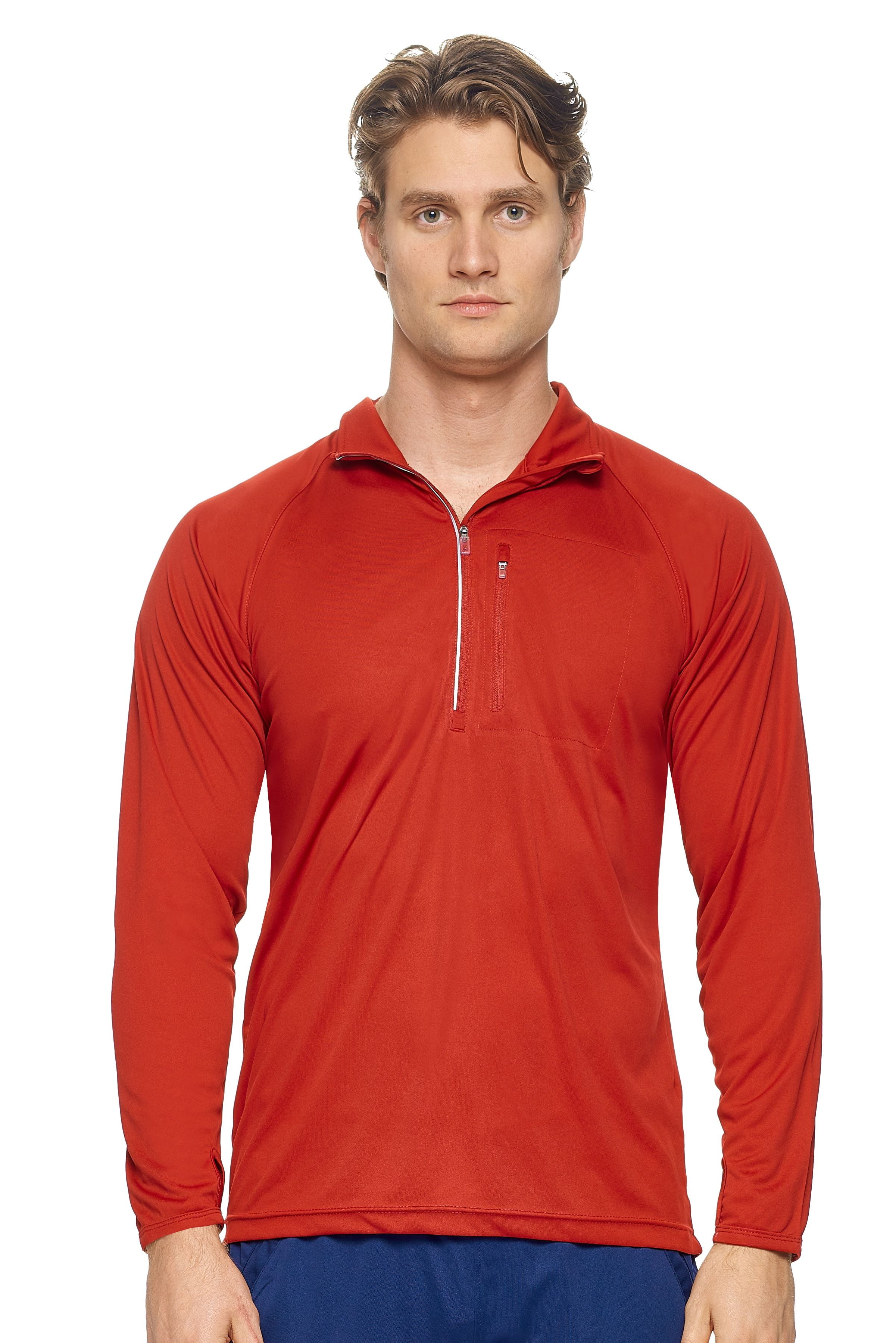 Expert Brand Men's Drimax Dri Fit Athletic Half Zipper Training Jacket ...