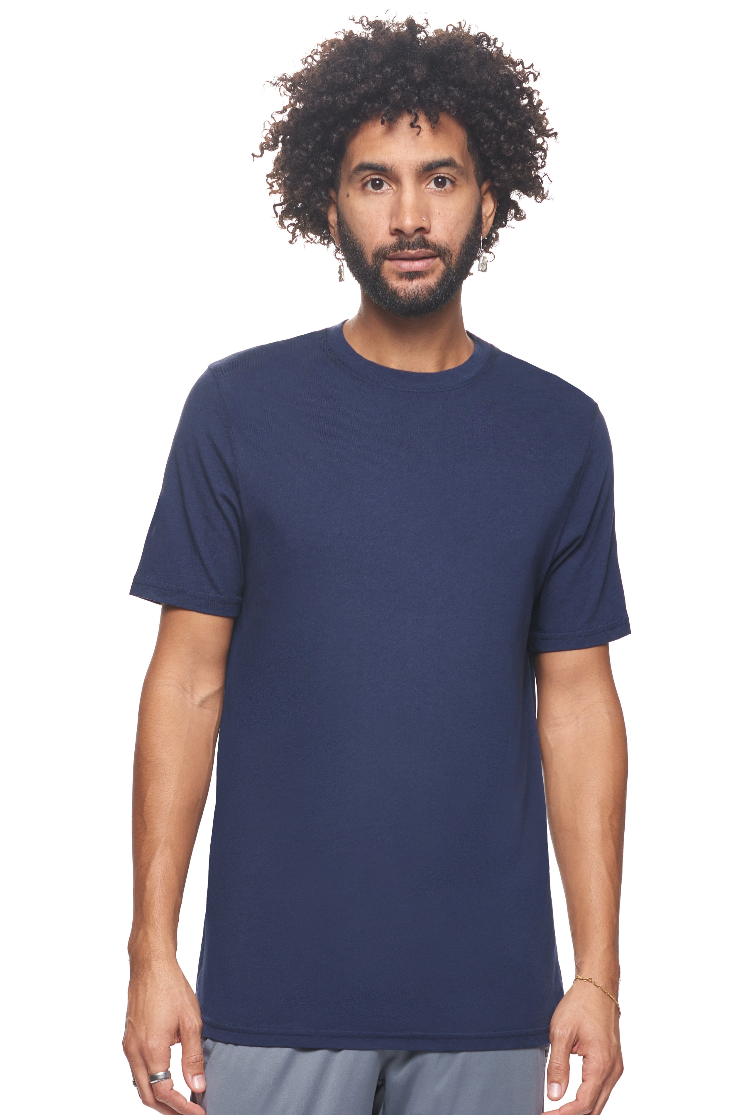 Expert Brand USA-Made Men's MoCA Cotton Blend Crewneck T-Shirt, Navy ...