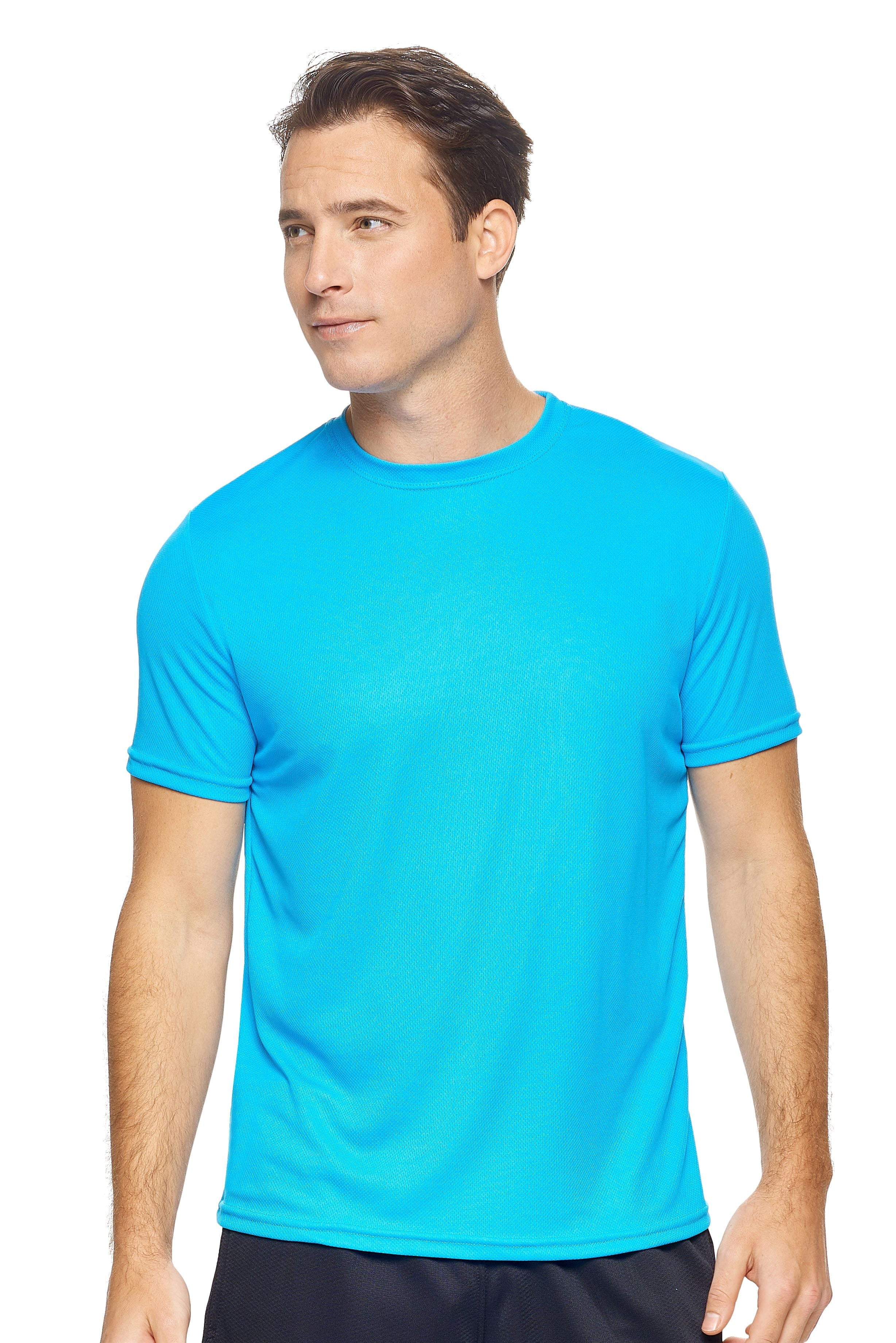 Expert Brand USA-Made Men's Oxymesh™ Athletic Crewneck T-Shirt, Turquoise, Medium - Walmart.com