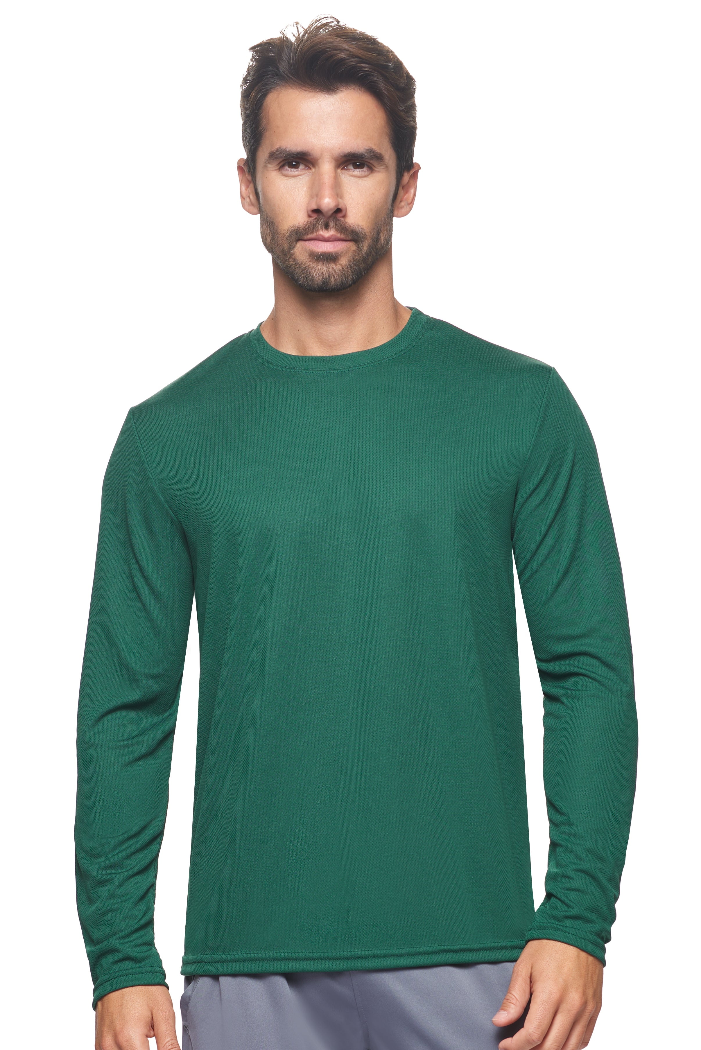 Expert Brand USA-Made Men's Oxymesh™ Athletic Long Sleeve Shirt, Forest Green, XXL - Walmart.com