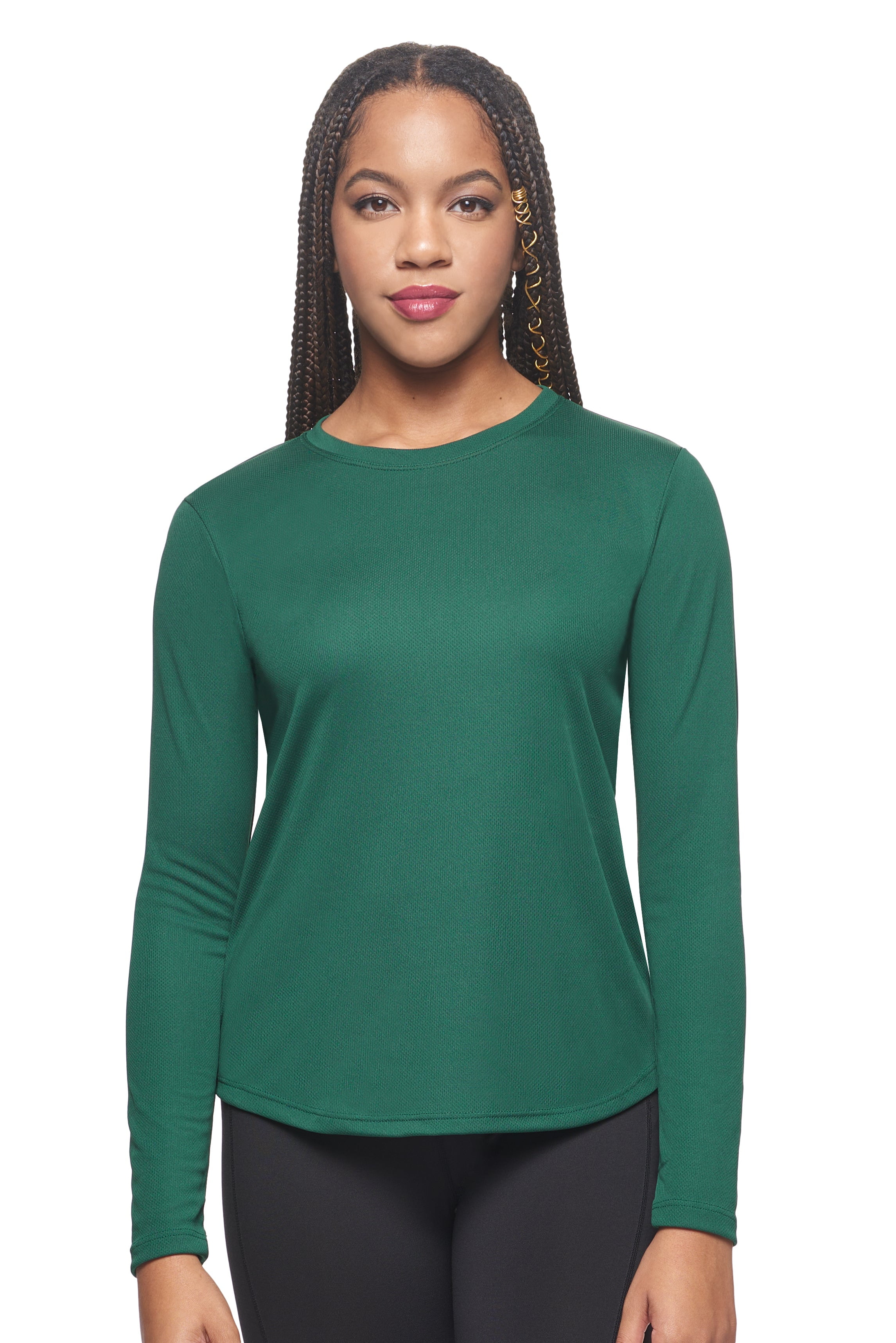 Expert Brand USA-Made Women's Oxymesh™ Athletic Long Sleeve Shirt, Forest Green, 3XL - Walmart.com