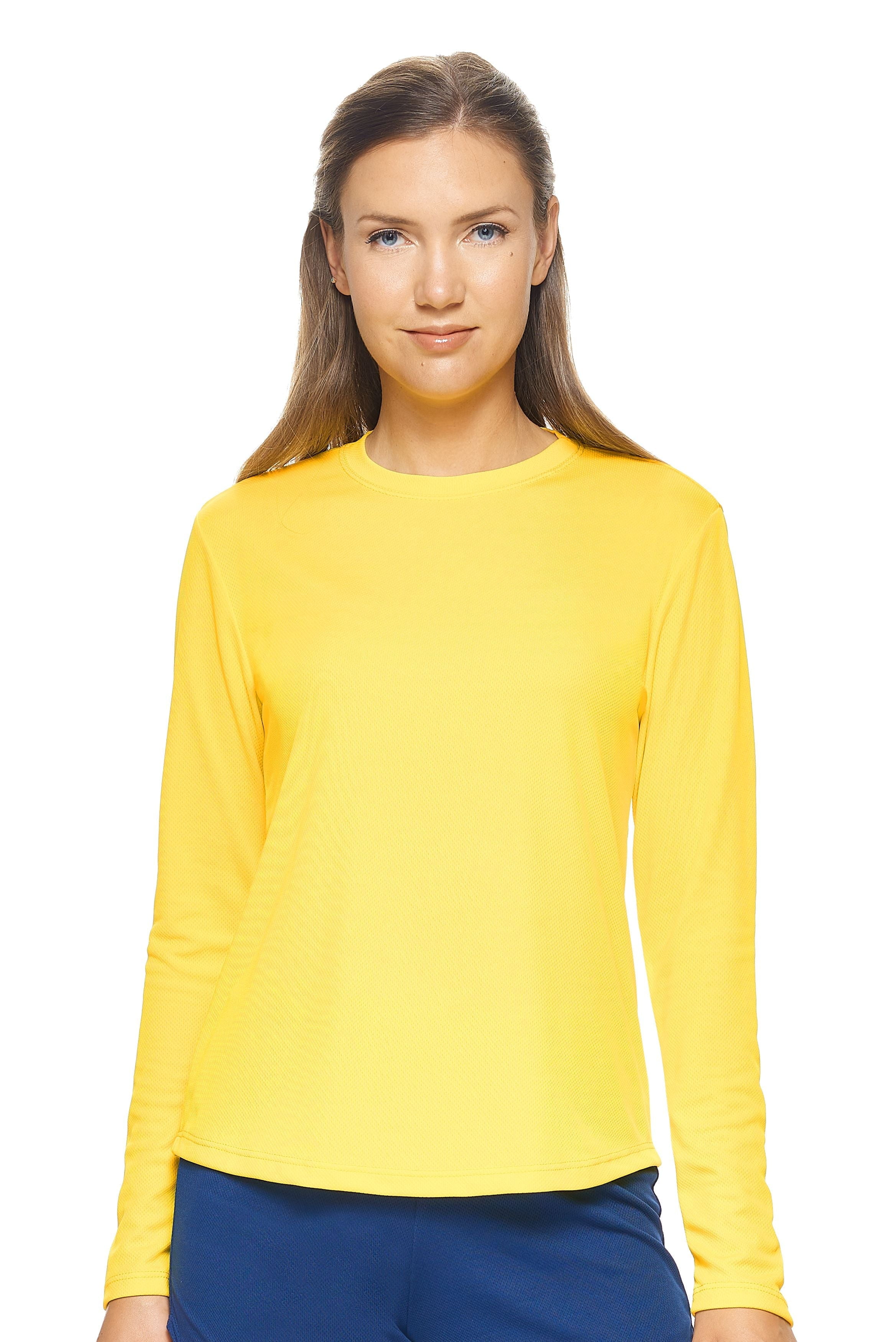Expert Brand USA-Made Women's Oxymesh™ Athletic Long Sleeve Shirt, Yellow, 3XL - Walmart.com