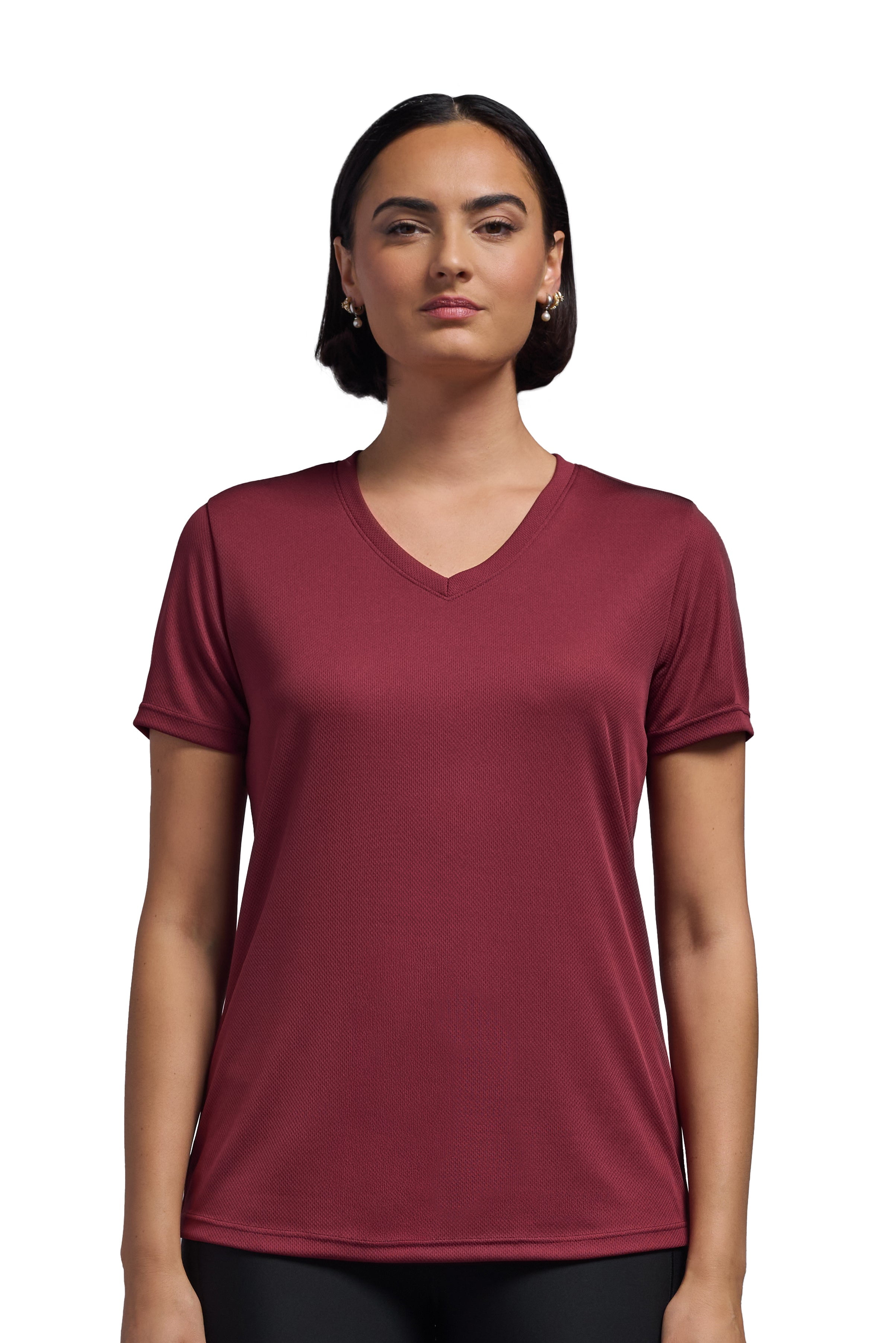 Expert Brand USA-Made Women's Oxymesh™ Athletic V Neck T-Shirt ...