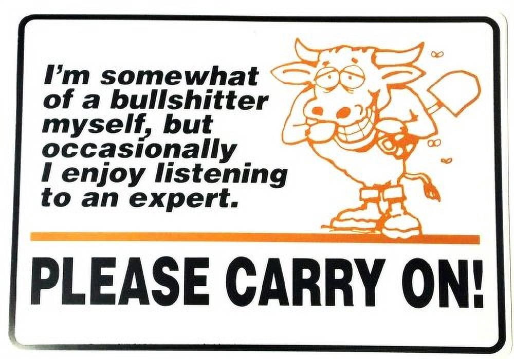 Expert Bullshitter Humorous Funny Styrene Plastic 8" x 12" Wall Sign ...