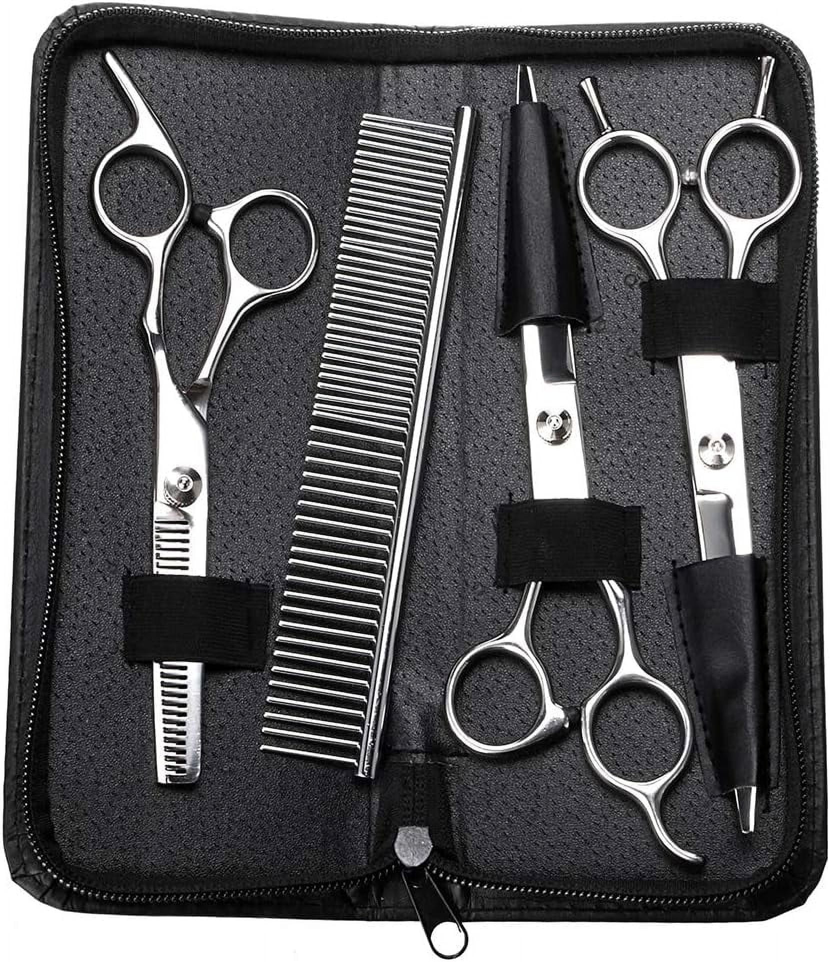Expert Dog Grooming Scissors Kit, 7 Inch Stainless Steel Blades For ...