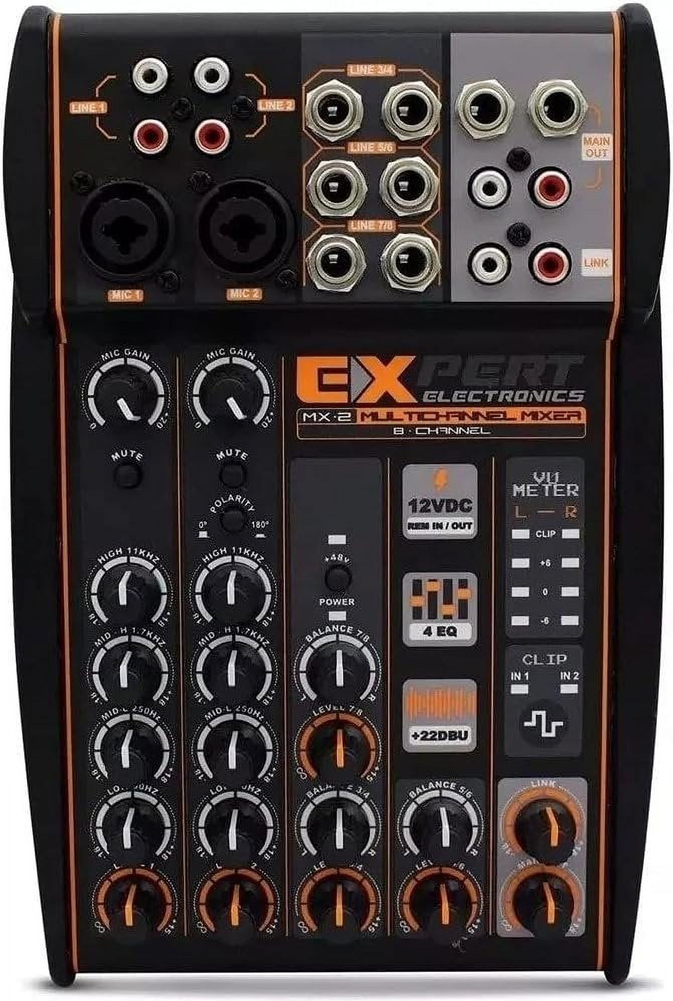 Expert Electronics MX-2-8 Channels - 2 Ways Sound Processor - Walmart.com