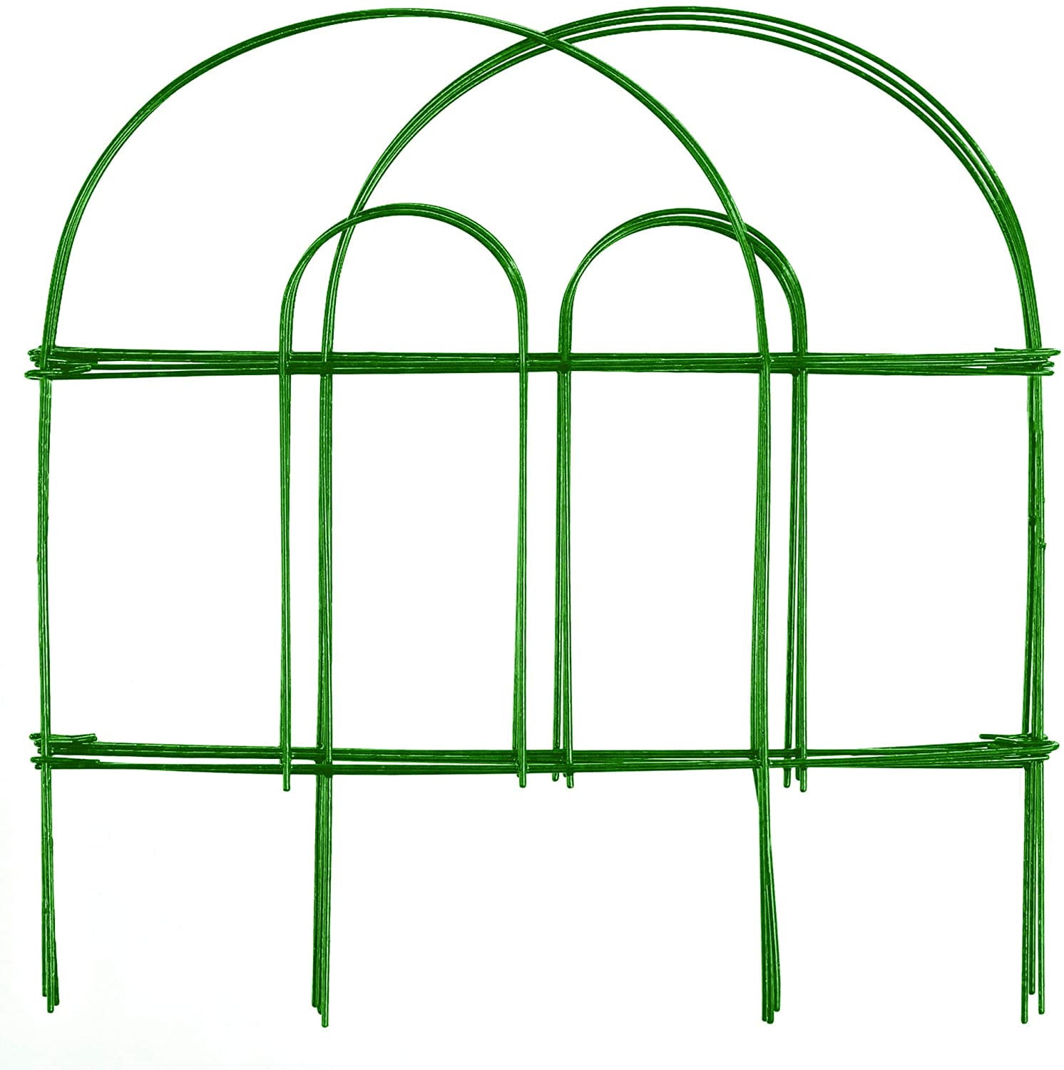 Expert Gardener 18in H x 8ft L Green Steel Folding Garden Fence ...
