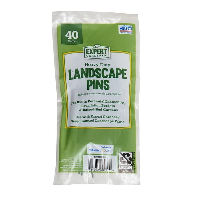 Expert Gardener 4 in Steel Landscape Pins, 40 Pack - Walmart.com