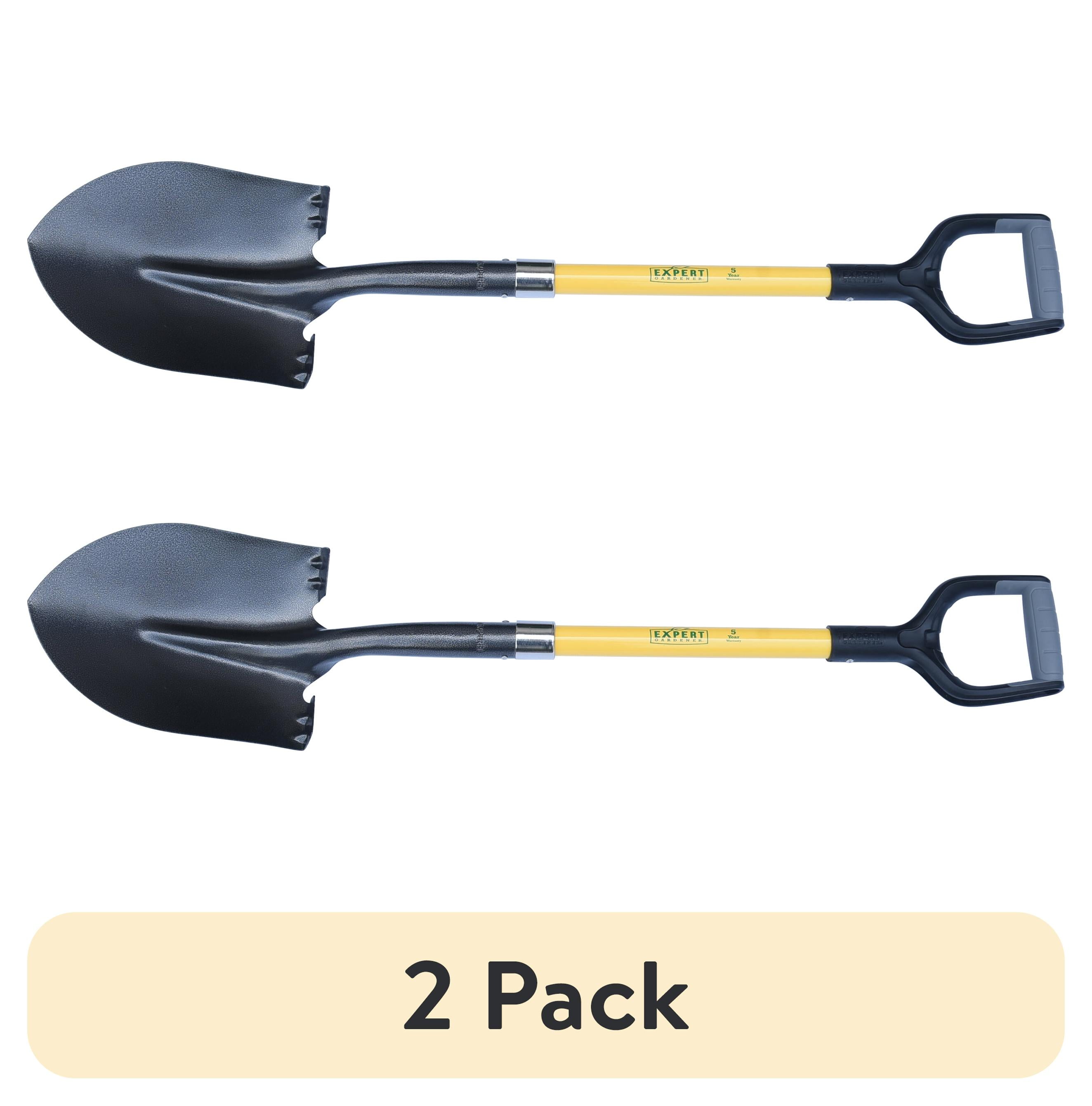 (2 pack) Expert Gardener 40.5" D-Handle Fiberglass Handle Round Point ...
