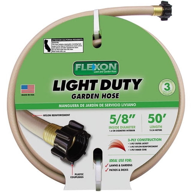 Expert Gardener 50' Light-Duty Garden Hose - Walmart Business Supplies