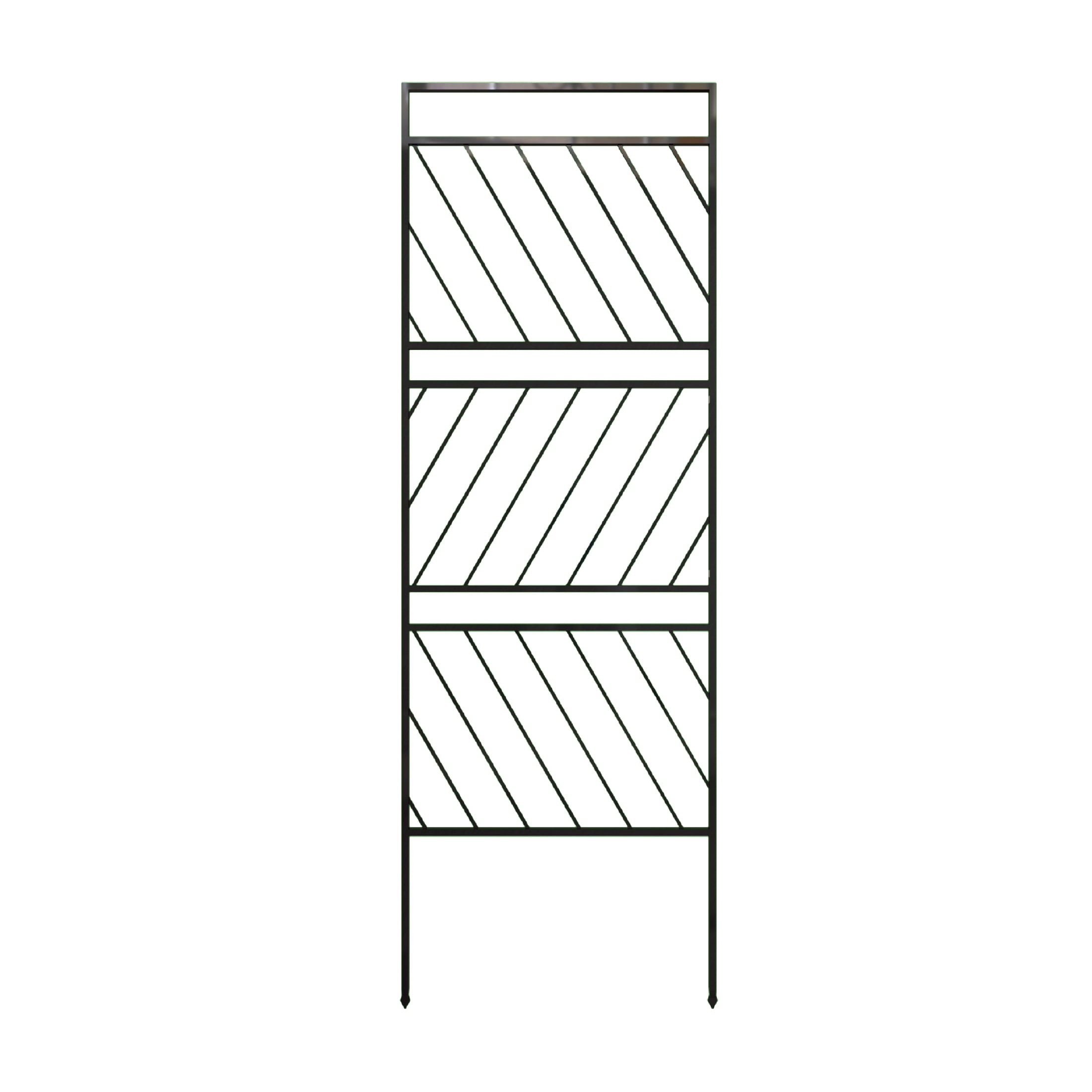 Expert Gardener Garden Trellis 64in H x 21.7in W Black Powder Coated ...