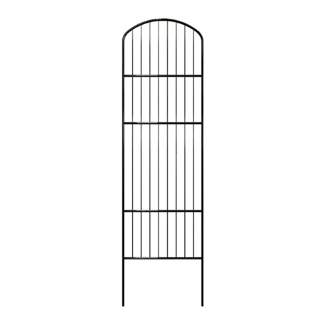 Expert Gardener 72in H x 20.5in W Black Powder-Coated Steel Arched Lawn ...