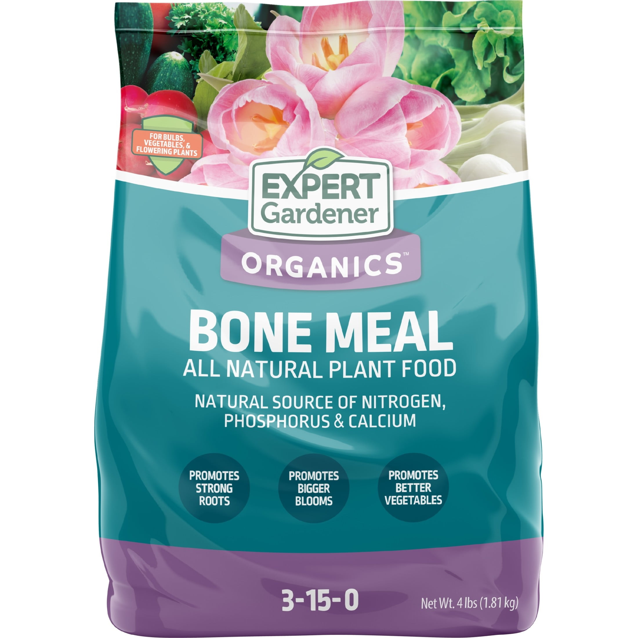 Expert Gardener Bone Meal Plant Food, 3-15-0 Fertilizer, 4 lb for Roots ...