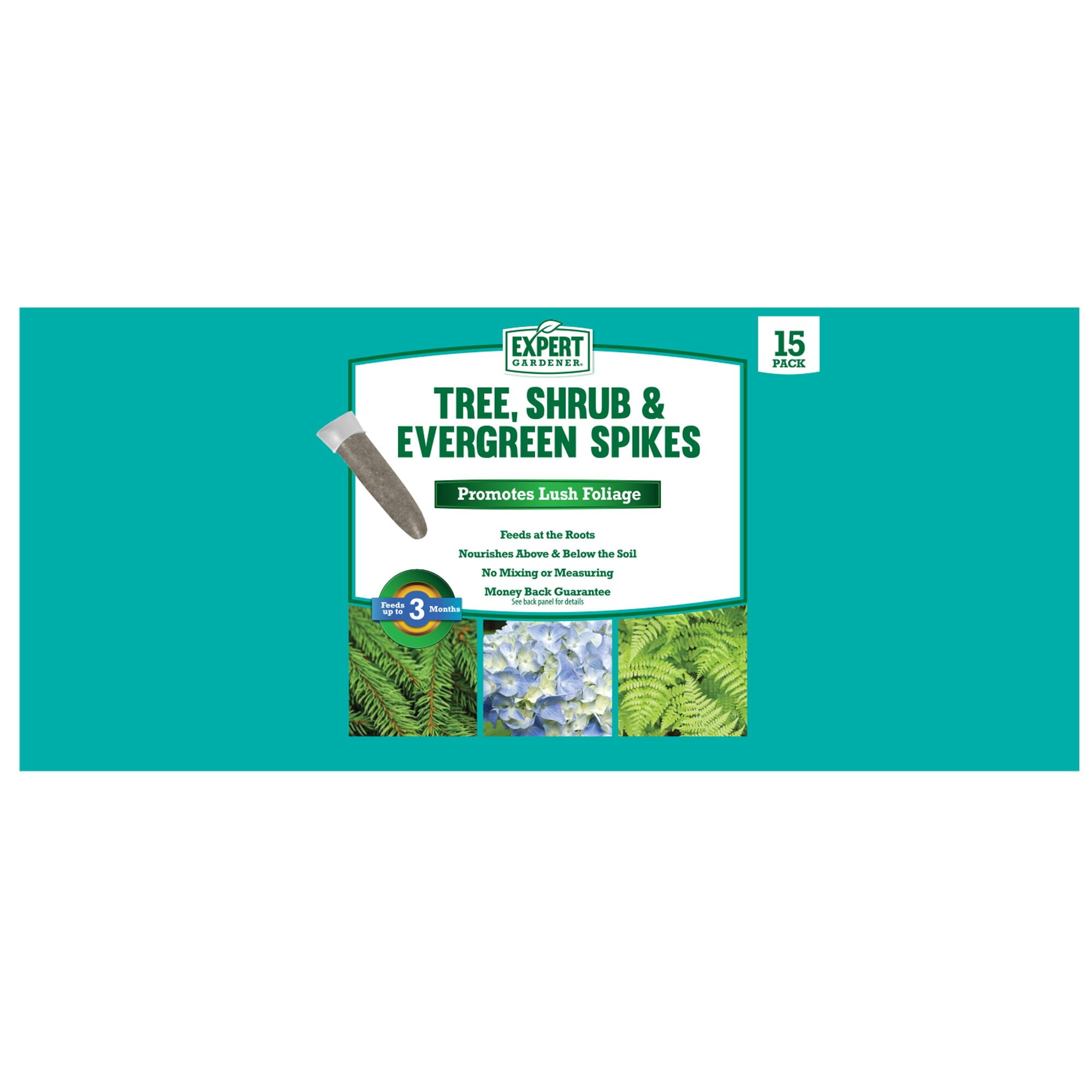 Expert Gardener Fertilizer Spikes for Trees and Shrubs, 15 Pack, Slow ...