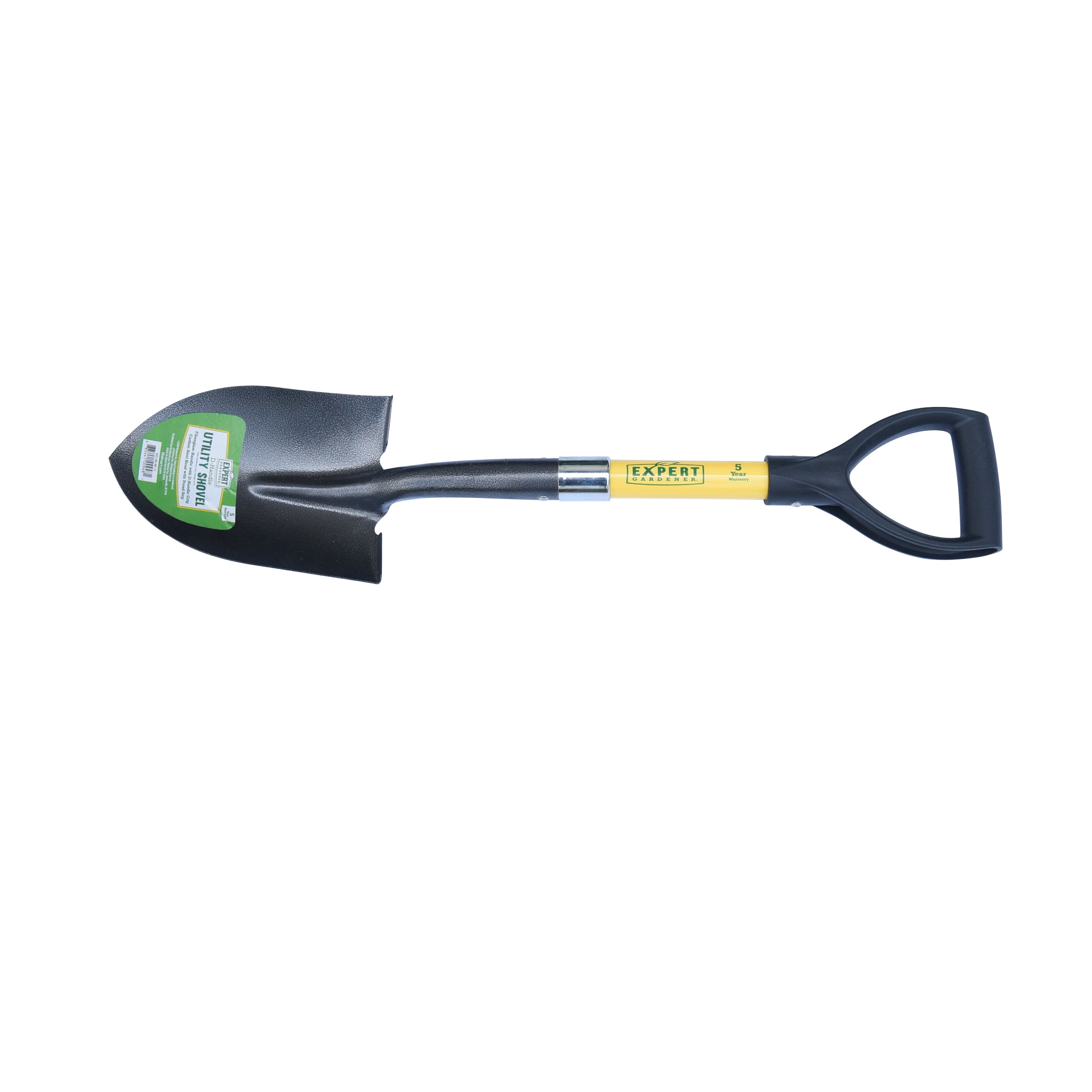 Expert Gardener Fiberglass Handle Utility Shovel with Straight D-Grip ...