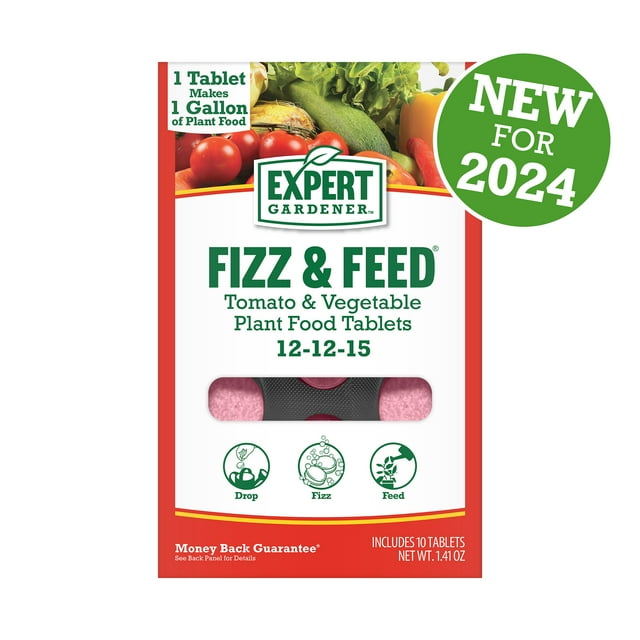 Expert Gardener Fizz and Feed, Tomato and Vegetable Plant Food Tablets ...