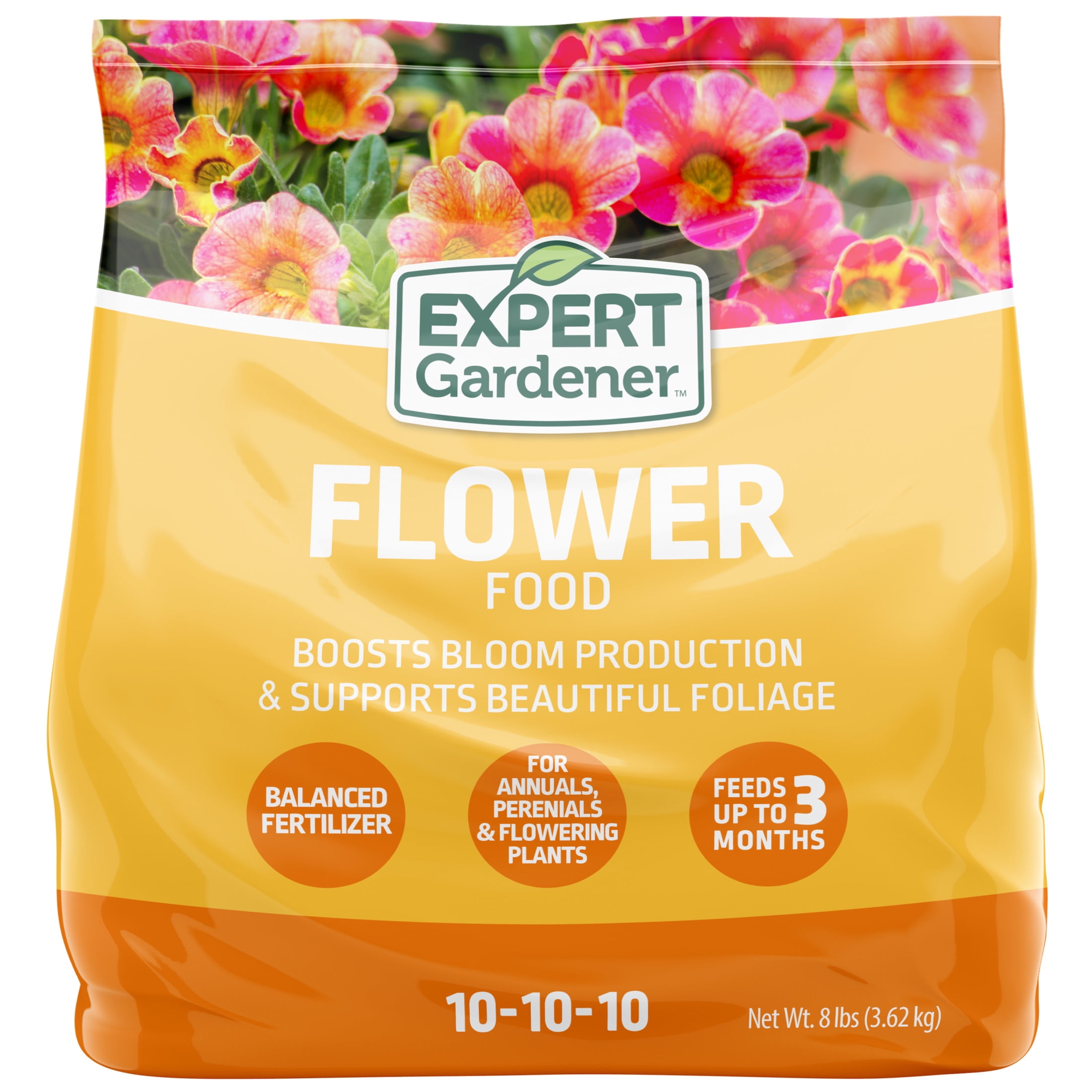 Expert Gardener Flower Plant Food Fertilizer 10-10-10, 8 lb, containing ...