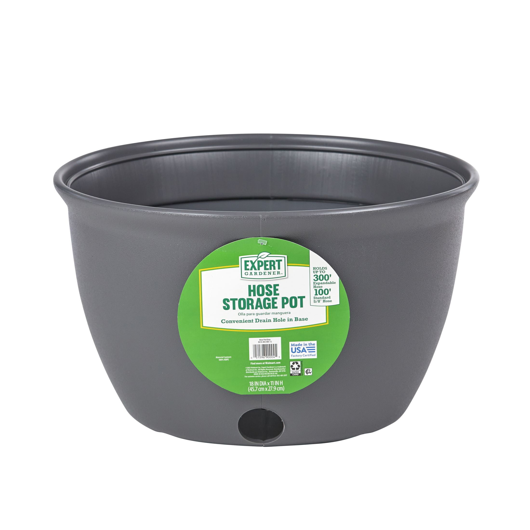 Expert Gardener Free-Standing Durable Plastic Hose Holder Pot - Walmart.com