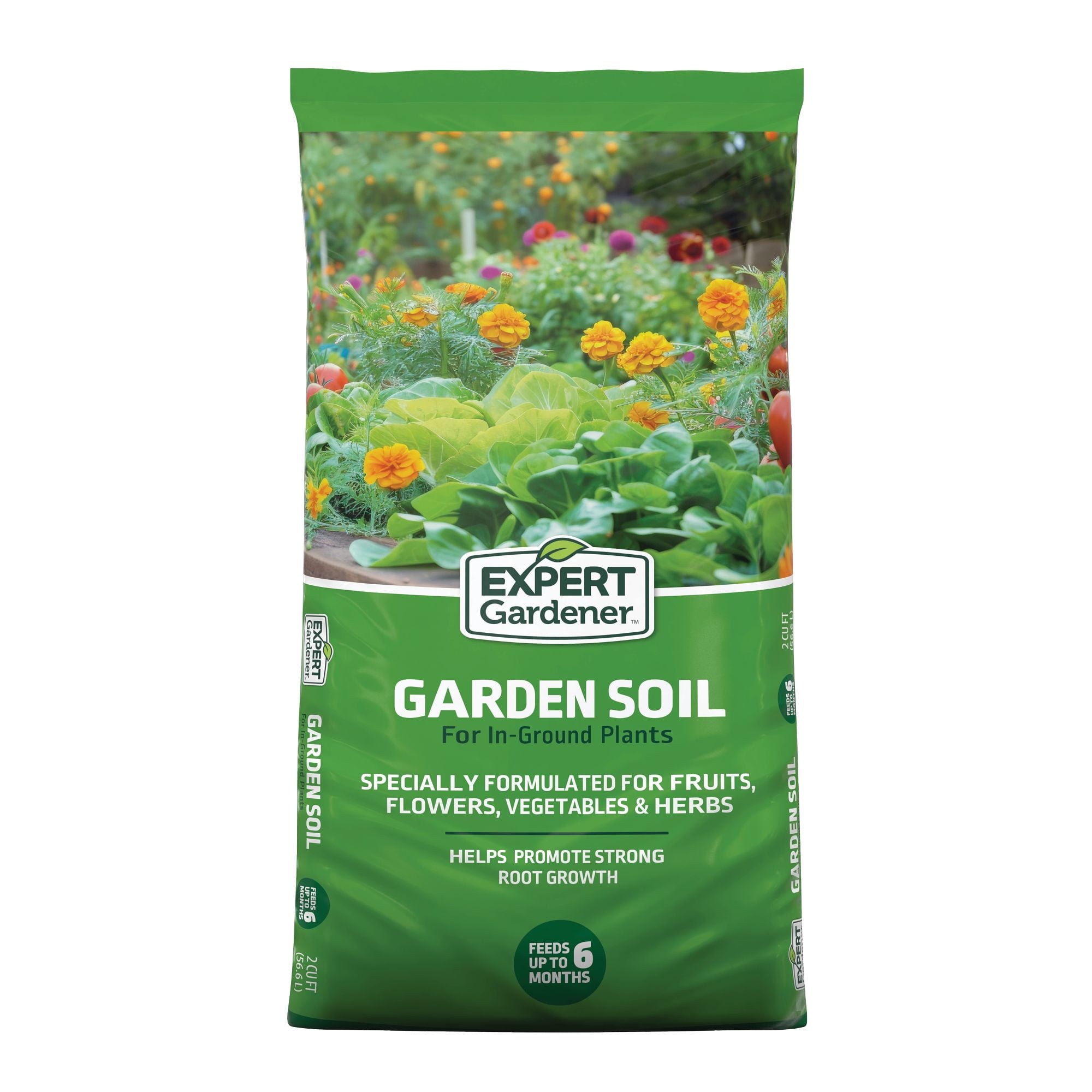 Expert Gardener Garden Soil for In-Ground Plants, 2 cu ft, promotes ...