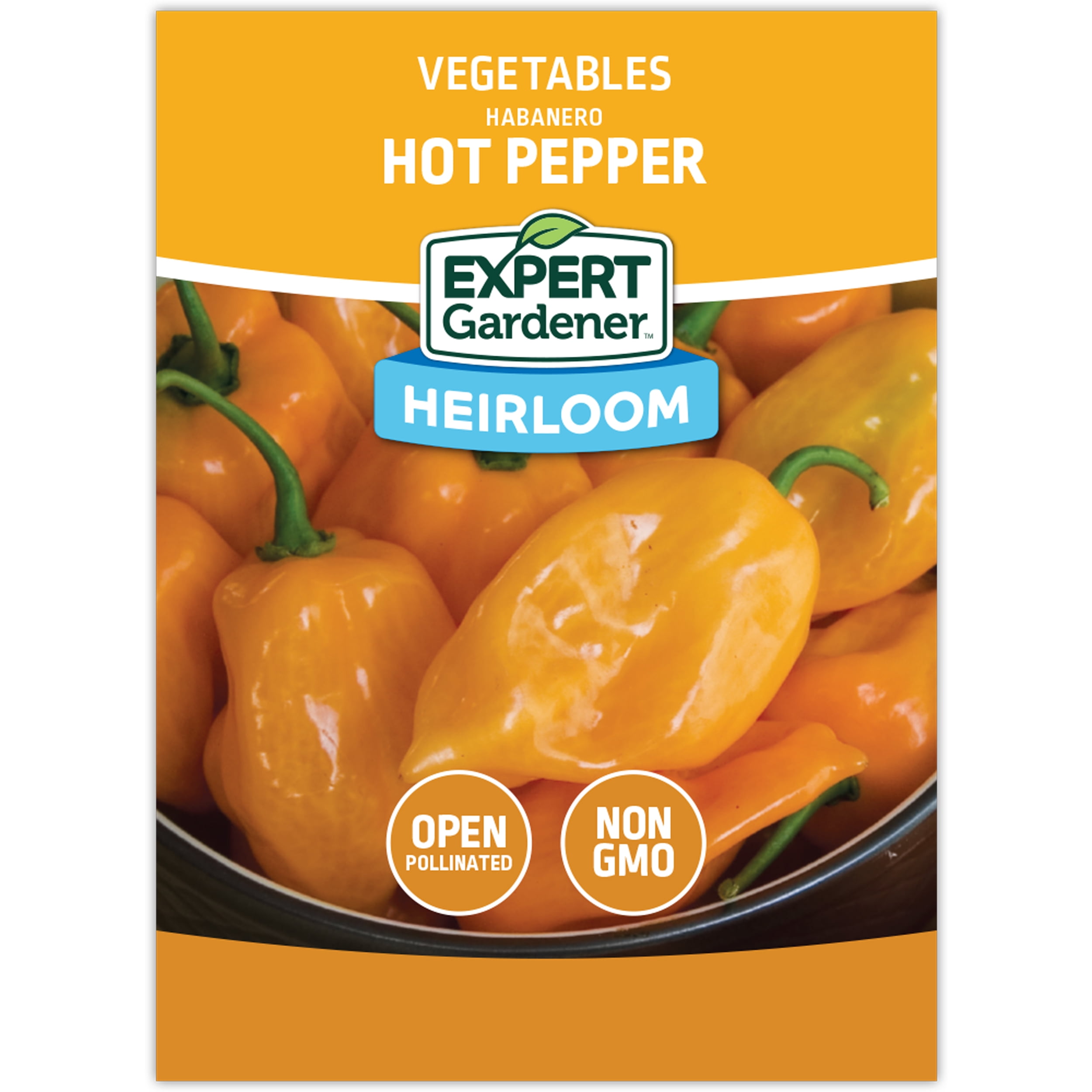 Expert Gardener Hot Habanero Orange Pepper Vegetable - Walmart.com
