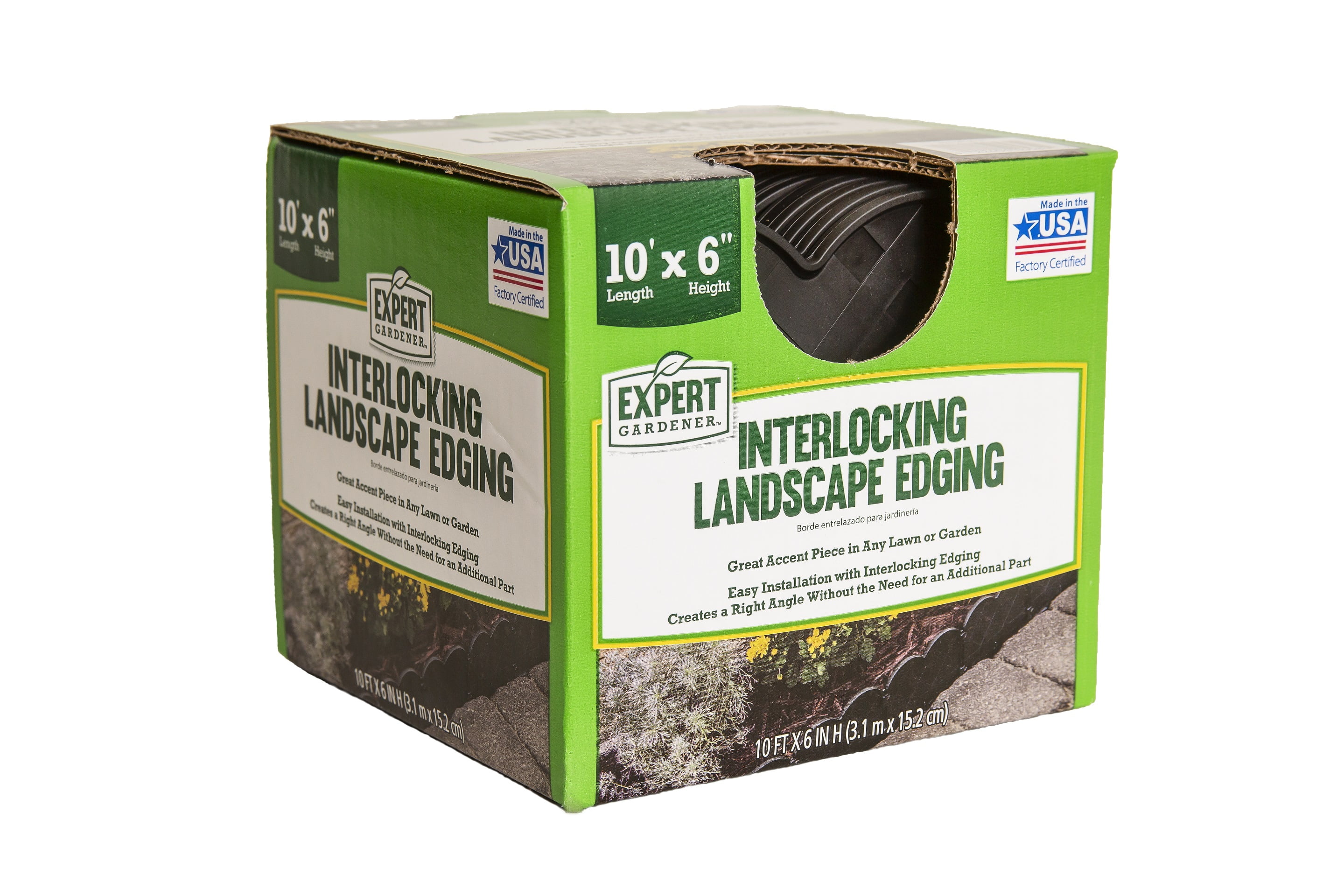 Expert Gardener Interlocking Landscape Edging - 10 ft - Recycled ...