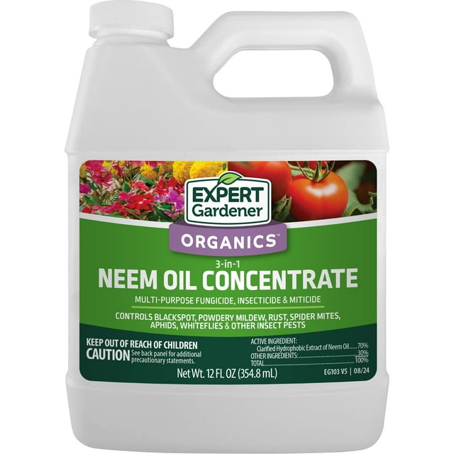 Expert Gardener Neem Oil Insect and Disease Control, 12 oz. Concentrate ...