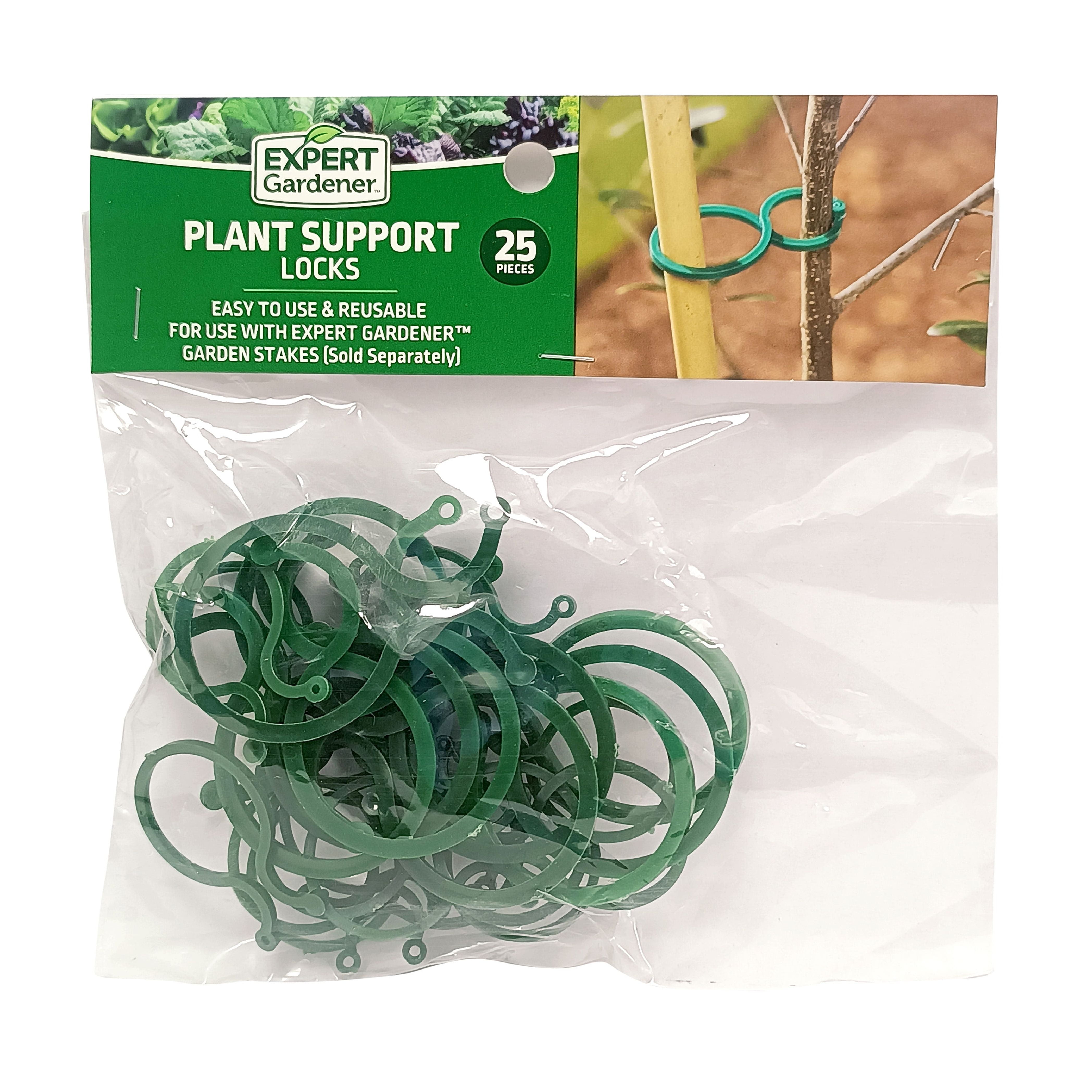 Expert Gardener Green Plastic Plant Support Locks for Durable Plant ...