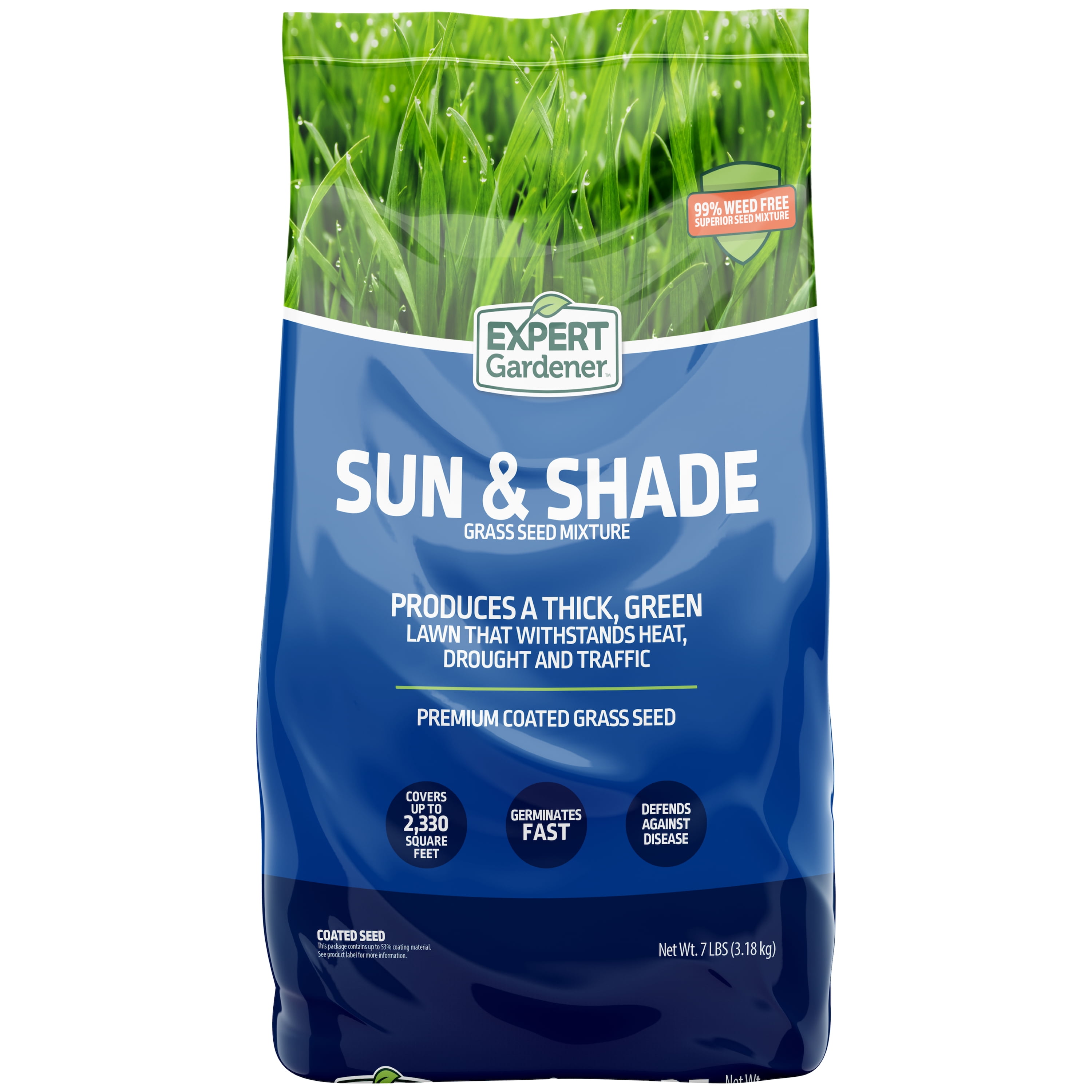 Expert Gardener Sun & Shade Northern Grass Seed Mix, for Sun to Partial ...