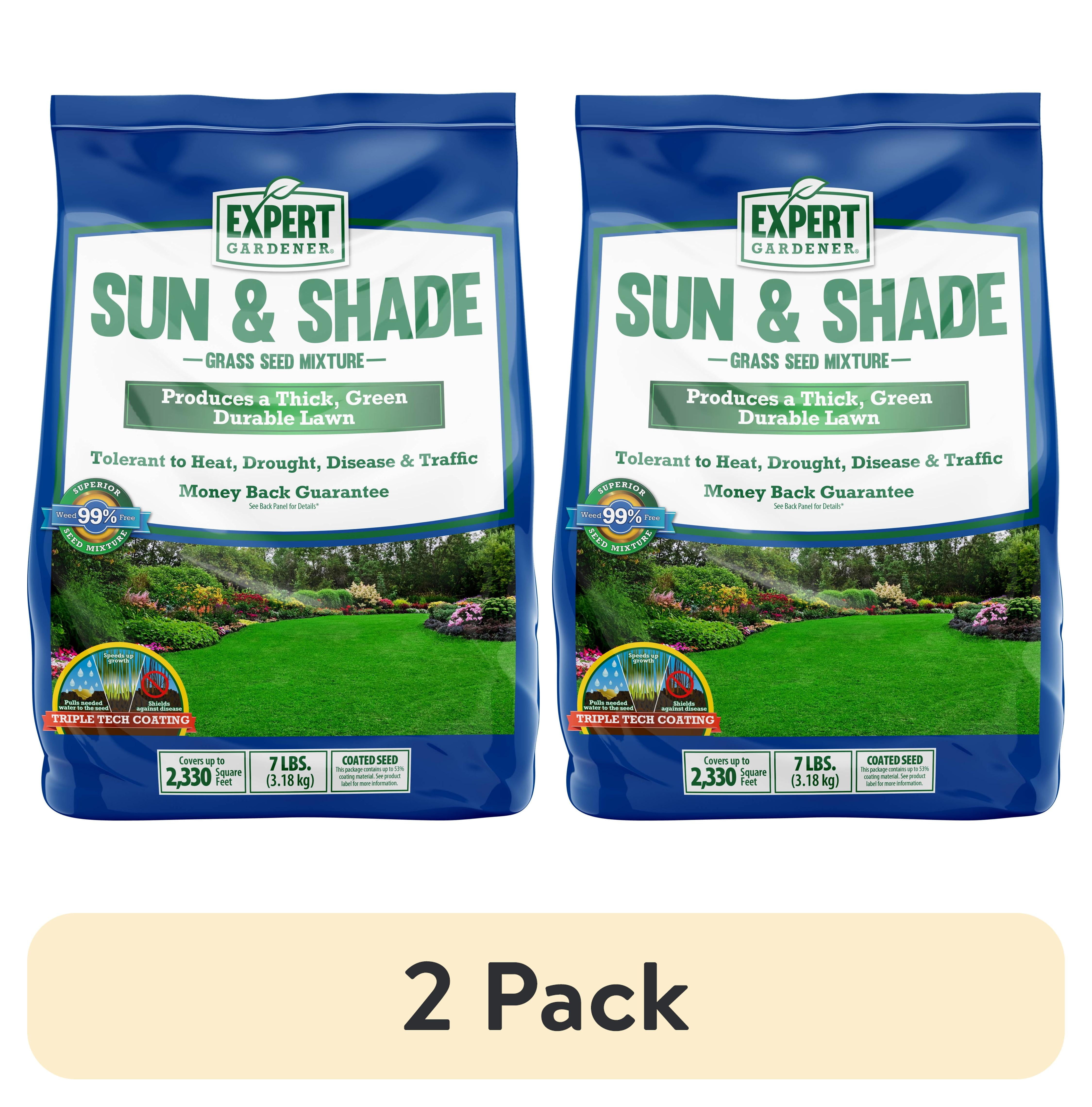 (2 pack) Expert Gardener Sun & Shade Northern Grass Seed Mix, for Sun ...
