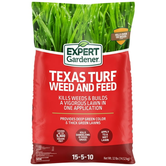 Expert Gardener Texas Turf Weed & Feed Lawn Fertilizer, 32.2 lb ...