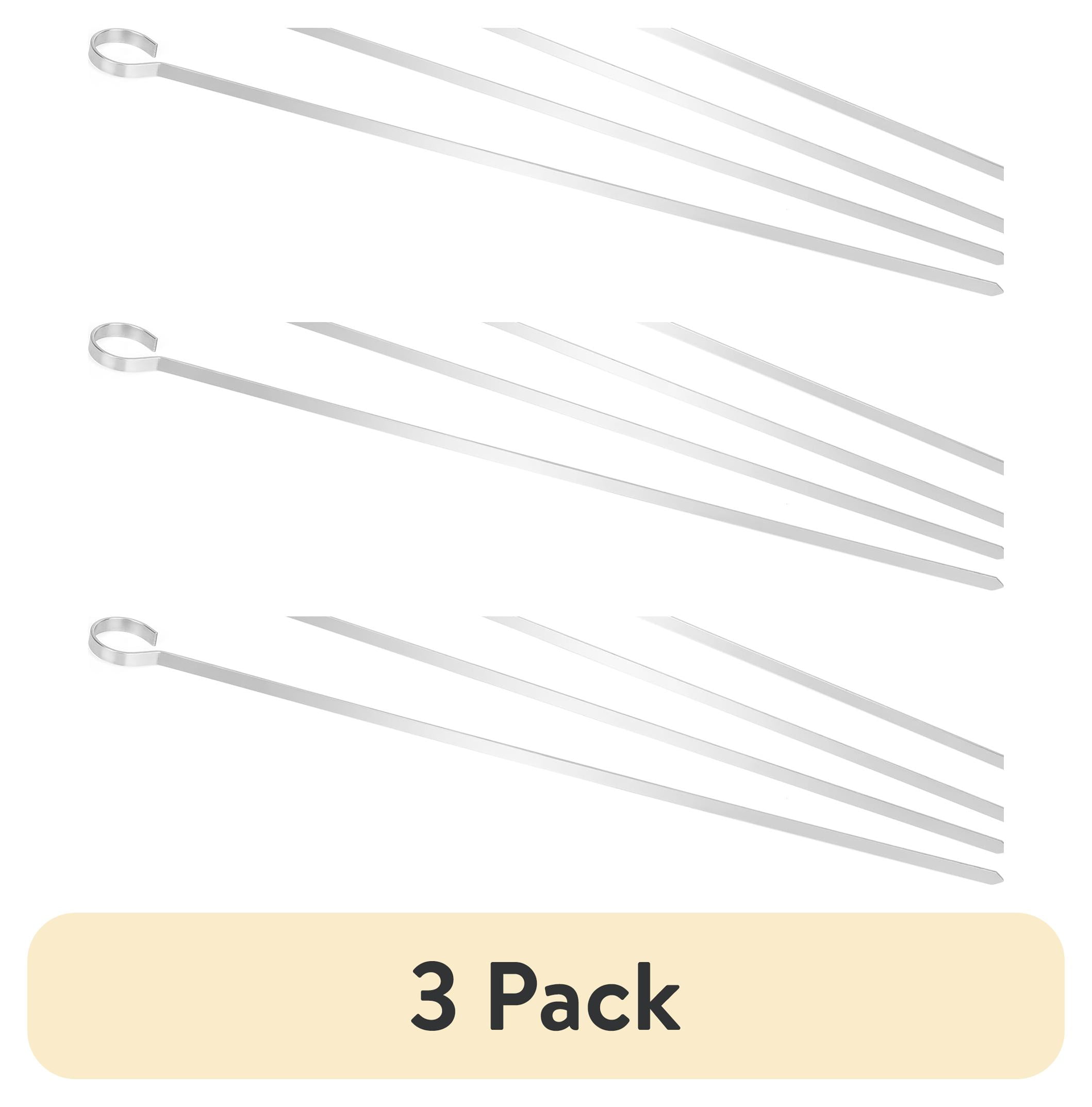 (3 pack) Expert Grill Stainless Steel Barbecue Skewers, 4-Pack, 13.5 ...