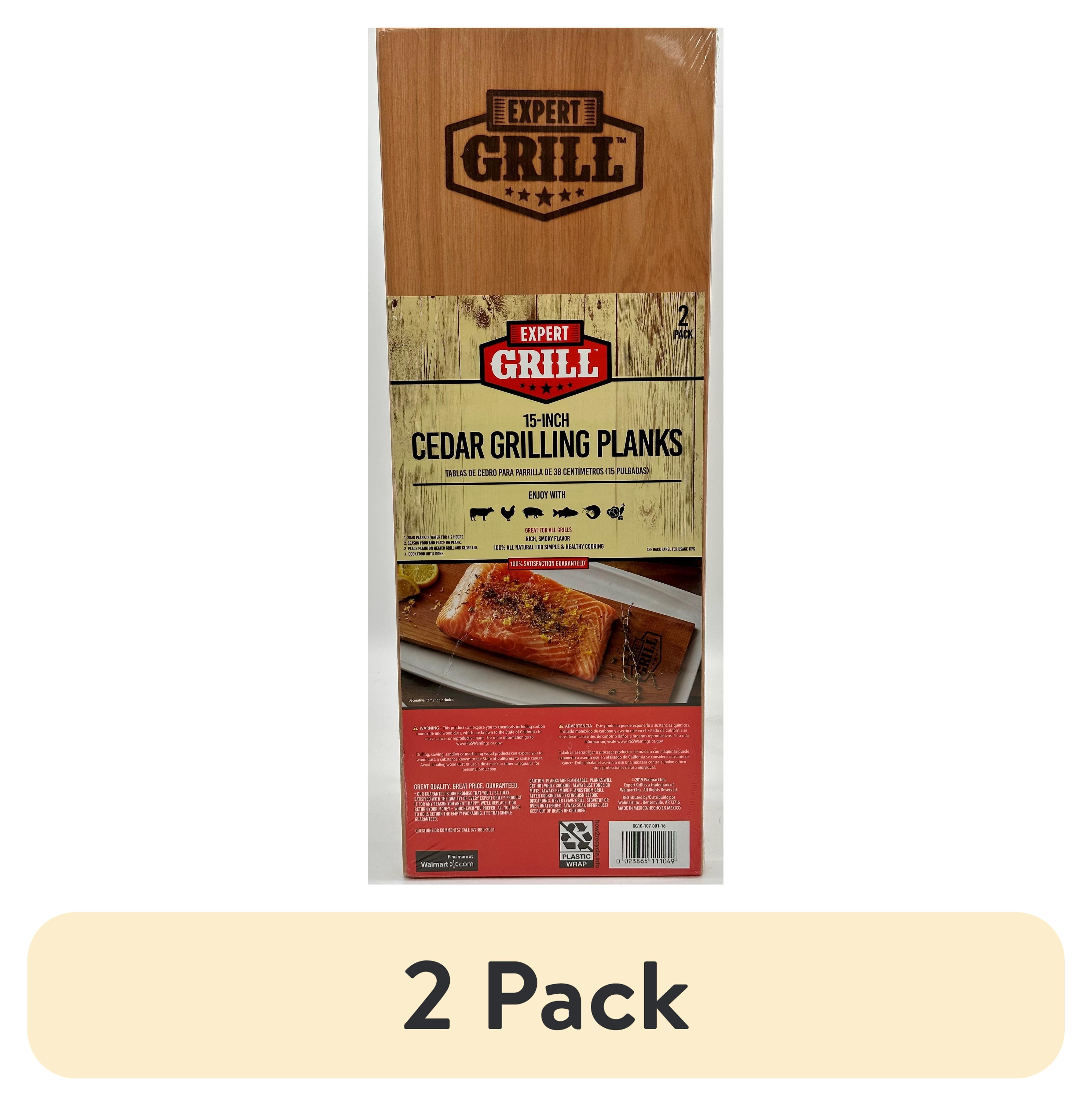 (2 pack) Expert Grill 15 inch Cedar Grilling Planks 2 Pack, 100% ...