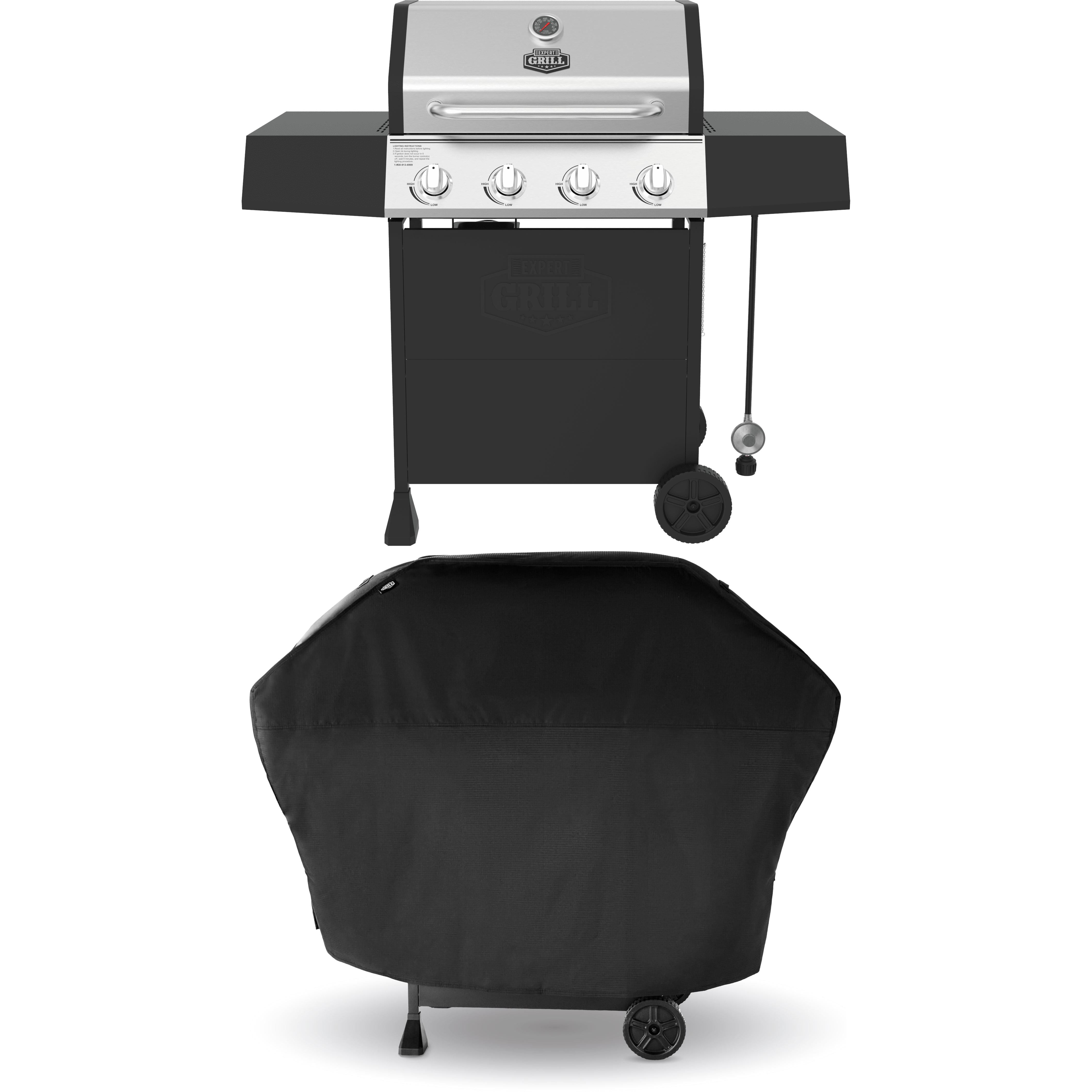 Expert Grill 4 Burner Propane Gas Grill and Protective Soft Cover ...