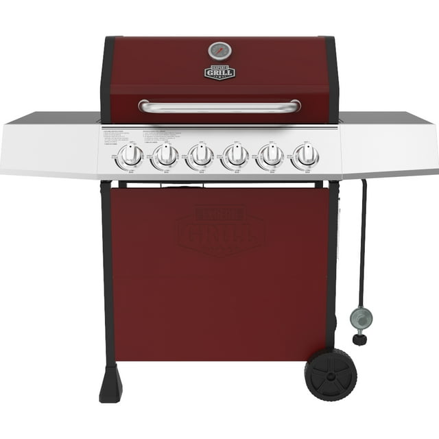 Expert Grill 6 Burner Propane Gas Grill in Red - Walmart.com