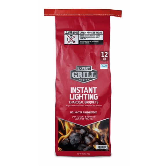 Expert Grill Instant Charcoal Briquets 12 Lb for Grilling Chicken ...