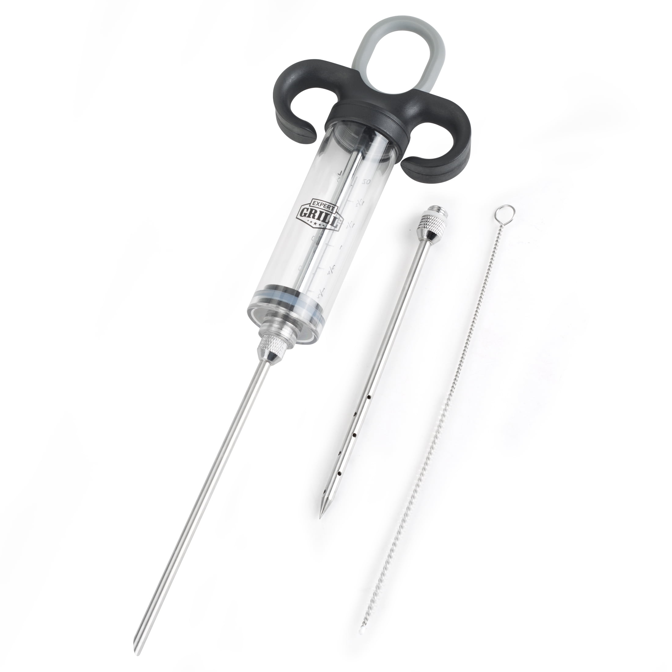 Expert Grill Stainless Steel Meat Injector Syringe Kit with 3 Marinade ...