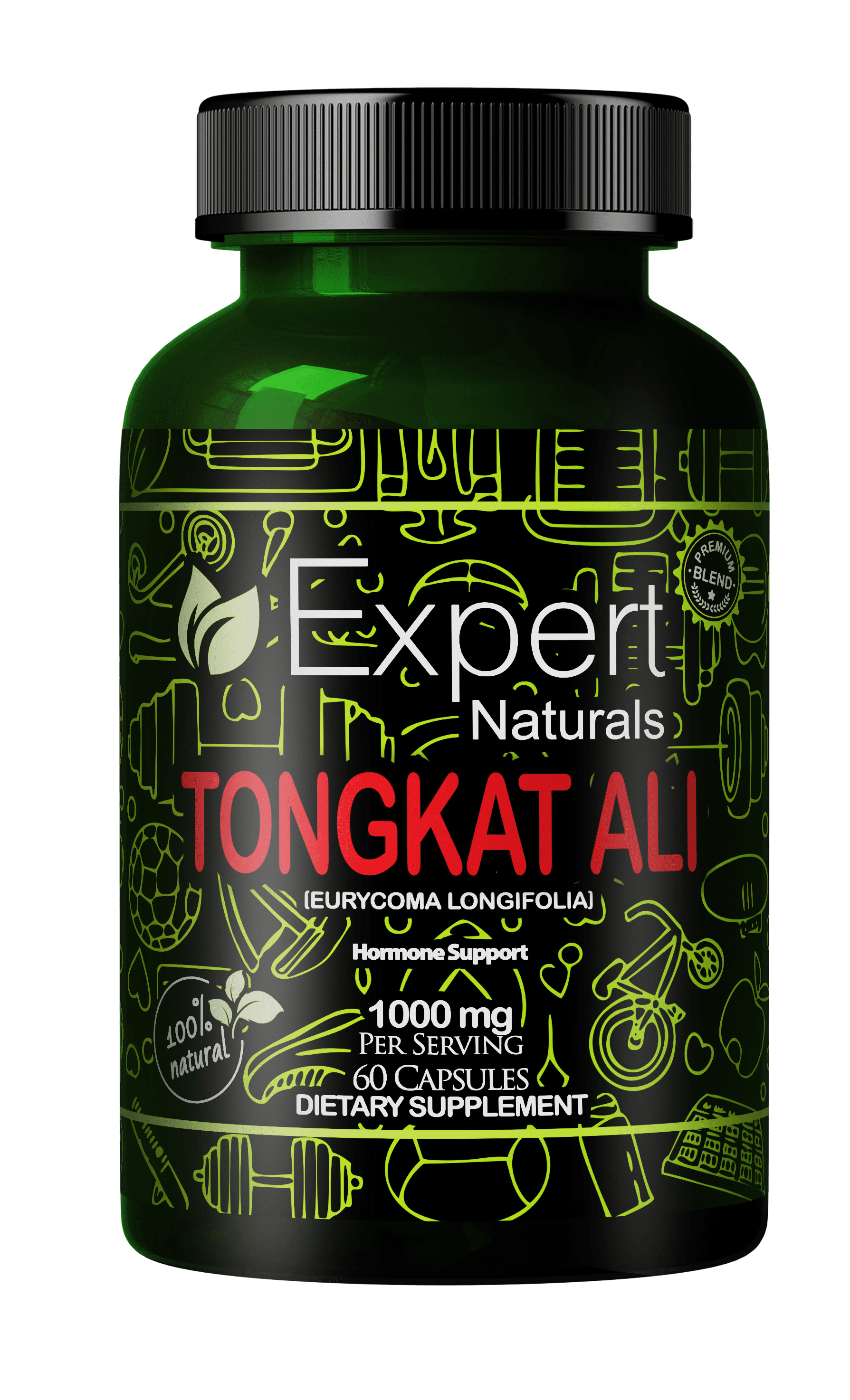 Expert Naturals Tongkat Ali 1000mg per Serving 100% Natural Eurycoma ...