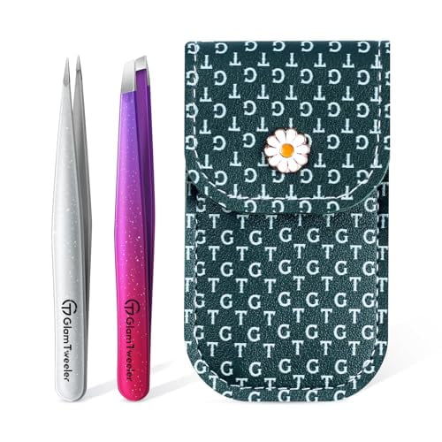 Expert Slant and Point Tip Tweezer Set with Exclusive Storage ...