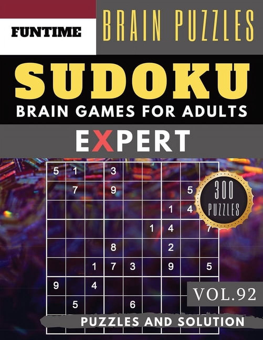 Expert Sudoku Puzzle Books: Expert SUDOKU : Jumbo 300 SUDOKU hard to ...