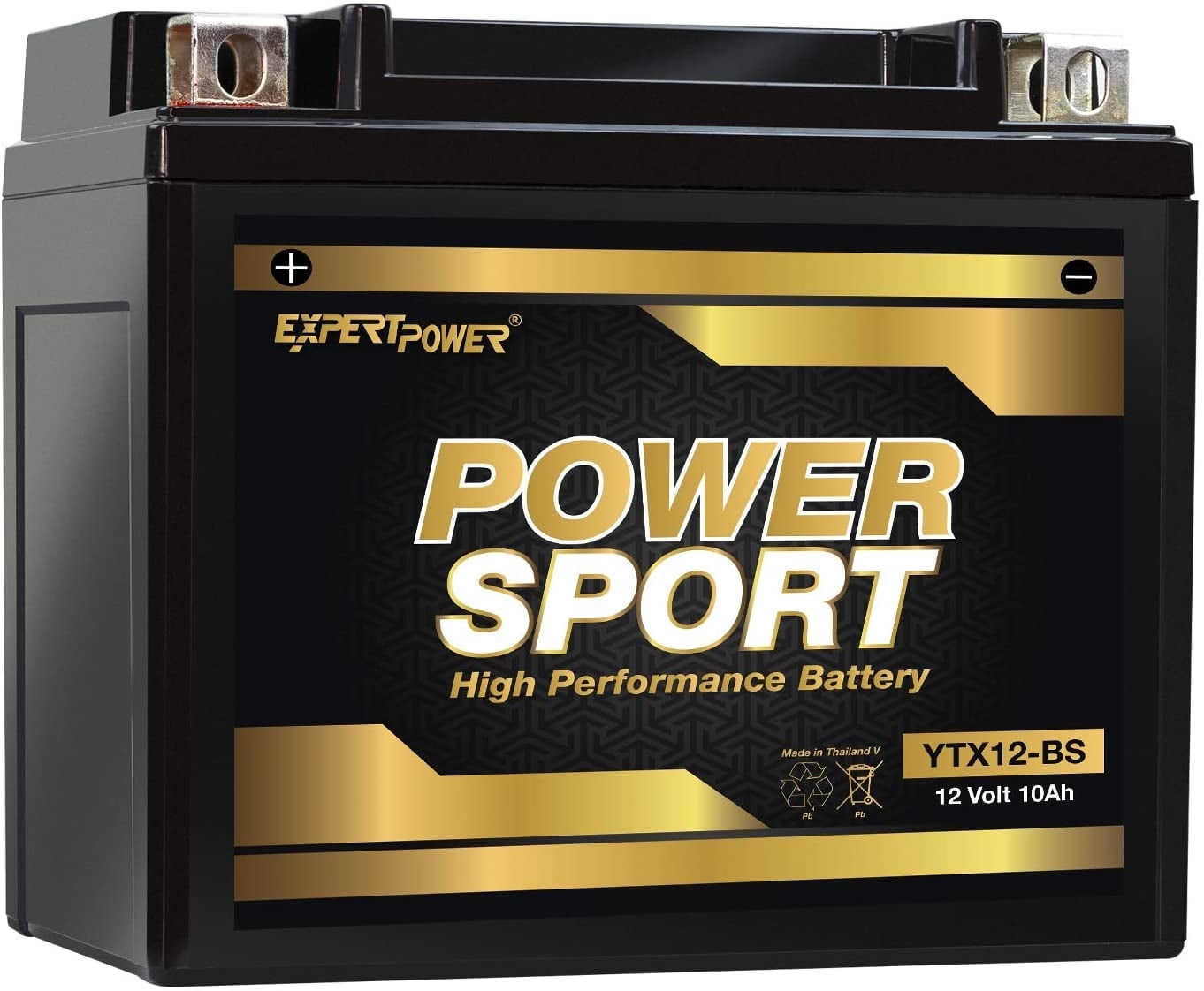 ExpertPower ATV/UTV YTX12-BS Powersport Motorcycle Maintenance Free ...